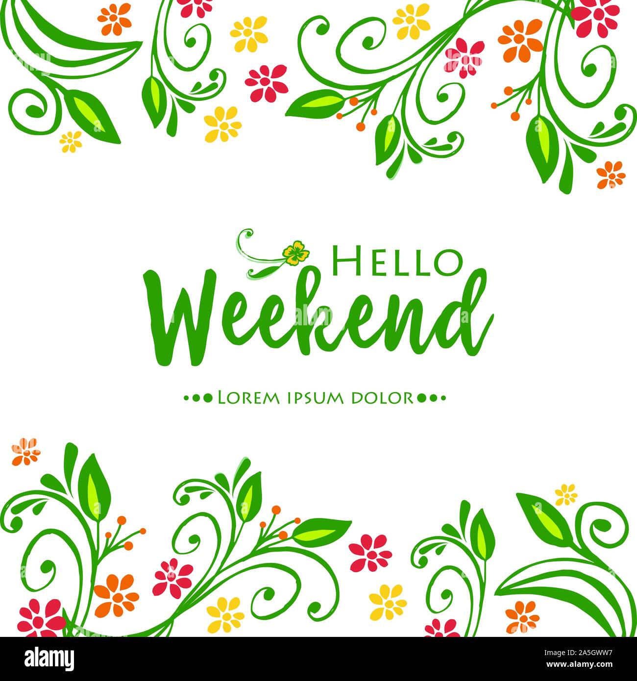 Hello weekend Stock Vector Images - Alamy