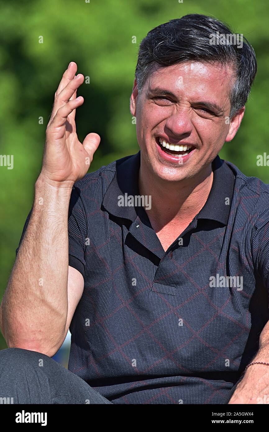 Laughing Handsome Male Stock Photo - Alamy