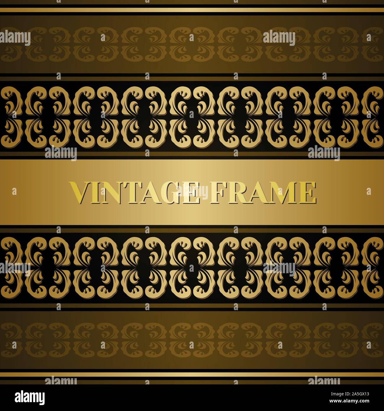 Vintage victorian golden card Stock Vector Image & Art - Alamy
