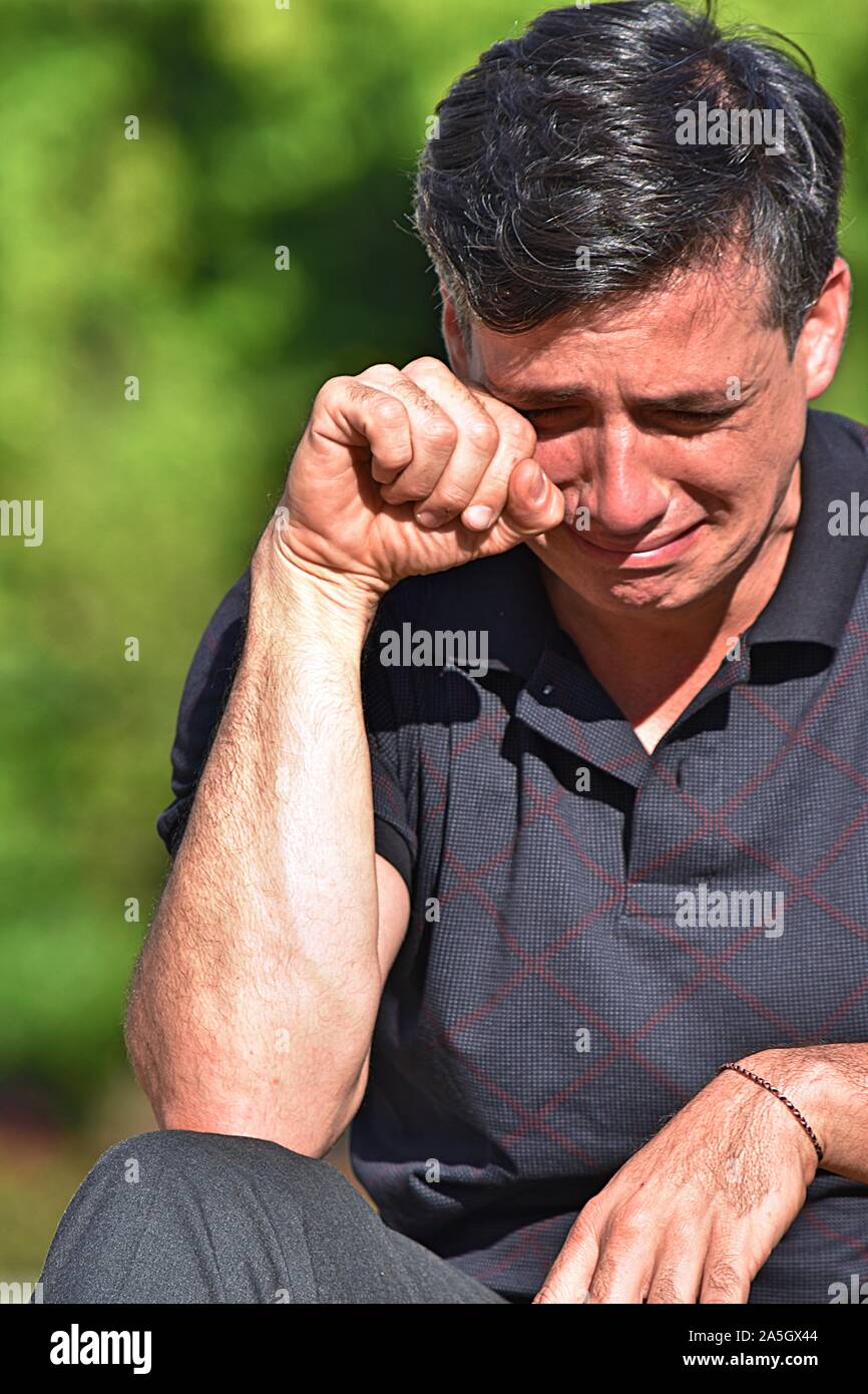 Tearful Male Person Stock Photo - Alamy