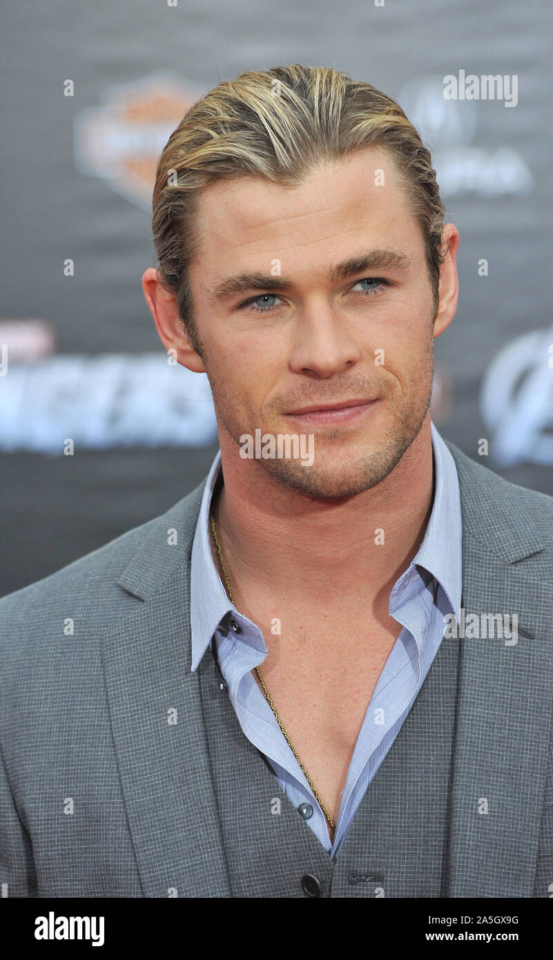 LOS ANGELES, CA. April 11, 2012: Chris Hemsworth at the world premiere ...