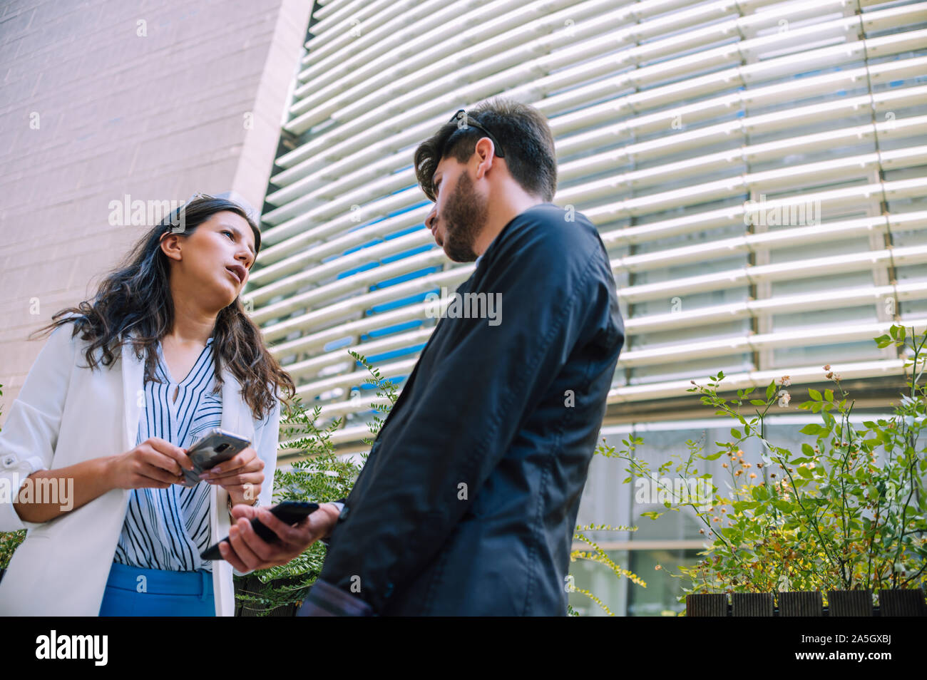 Image of two successful business partners talking at meeting Stock ...