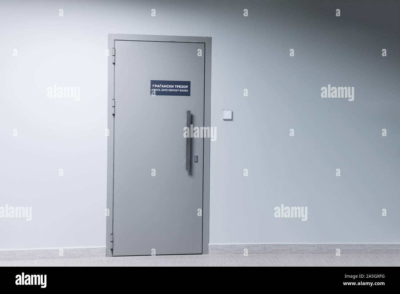 Civil safe deposit boxes door secured with access control numeric ...