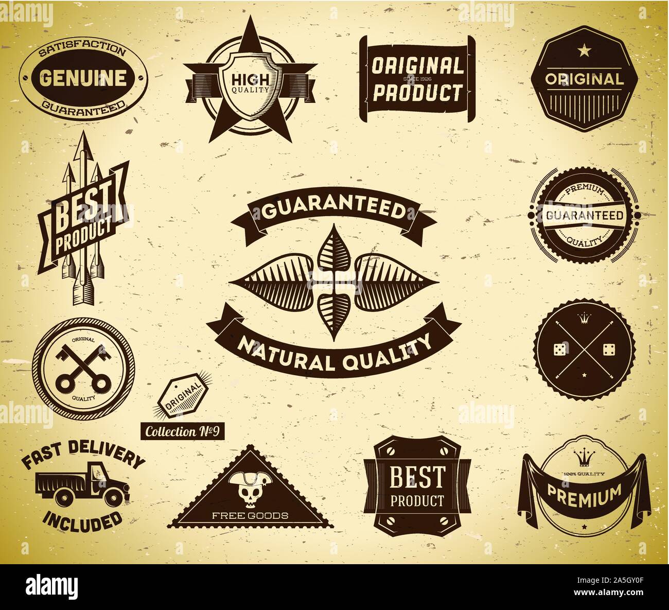 Vintage labels. Collection 9 Stock Vector Image & Art - Alamy