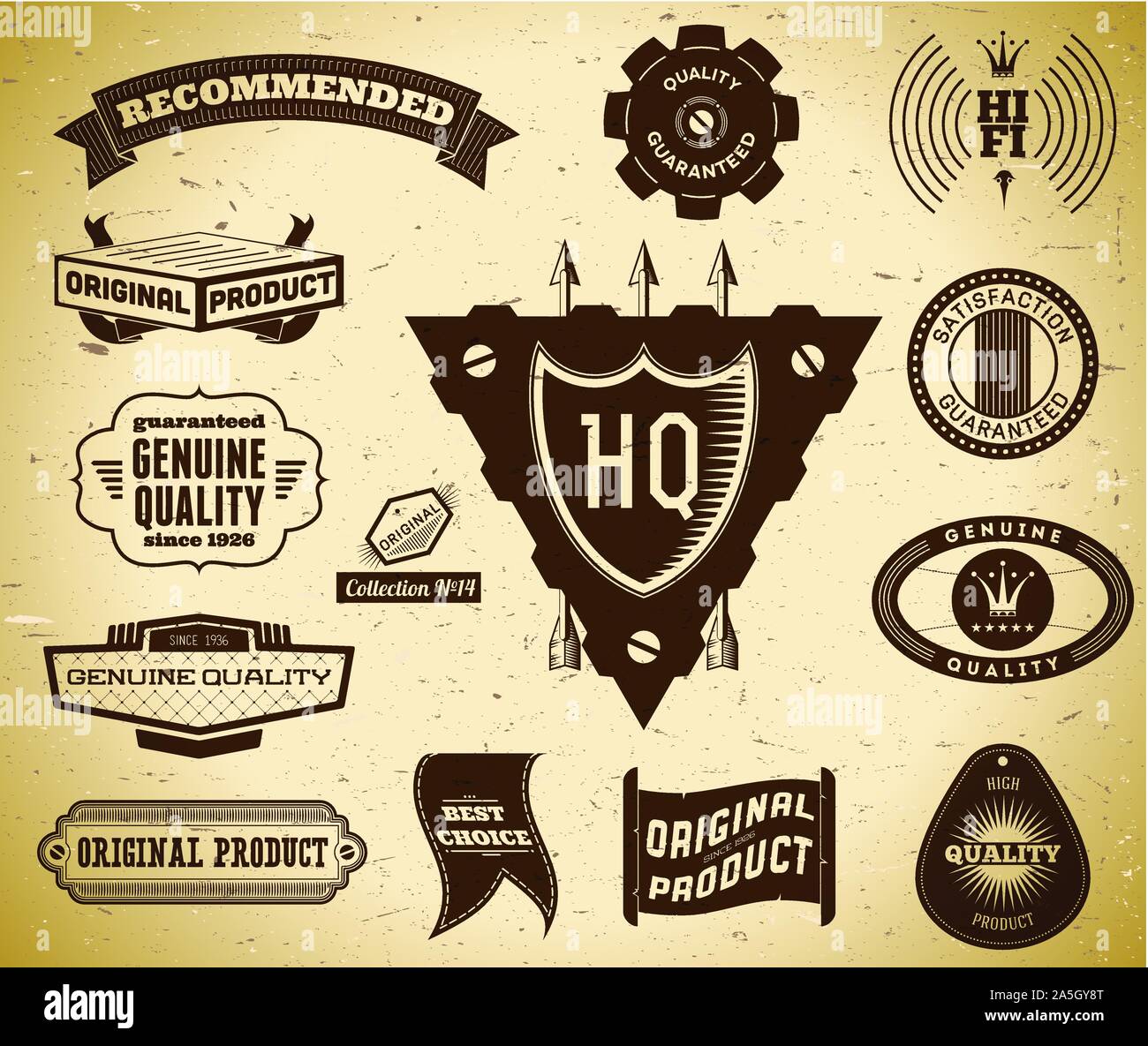 Vintage labels. Collection 14 Stock Vector Image & Art - Alamy