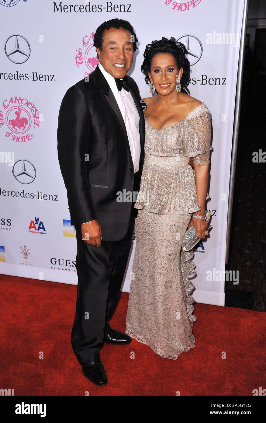LOS ANGELES, CA. October 20, 2012: Smokey Robinson & wife Frances ...