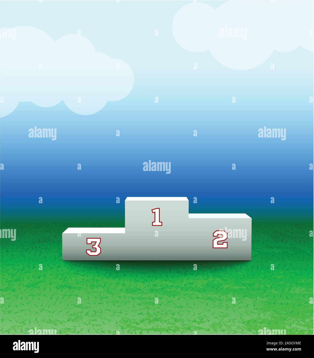 Podium with numbers on the field Stock Vector Image & Art - Alamy