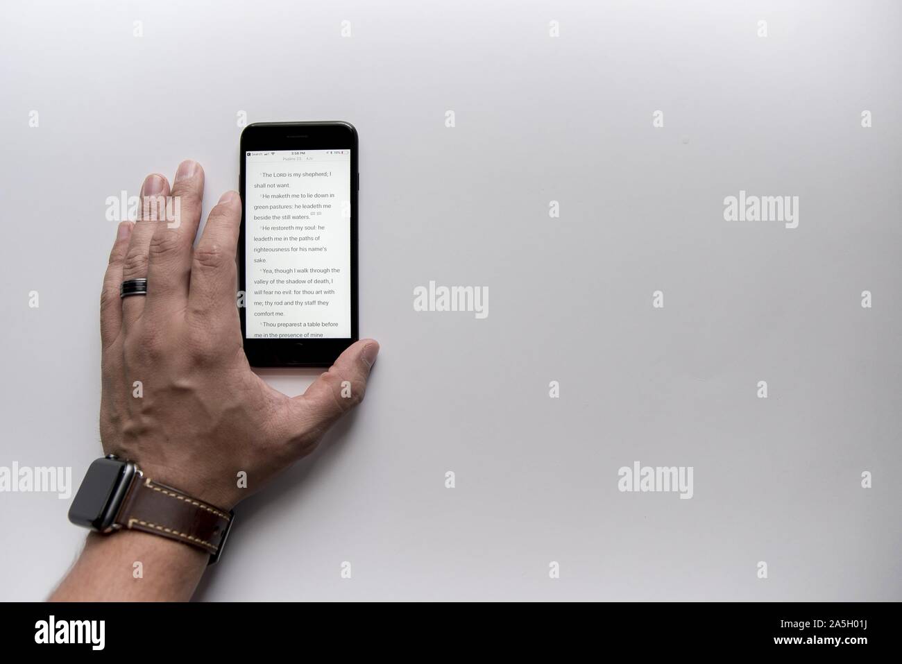 Overhead shot woman on cell hi-res stock photography and images - Alamy