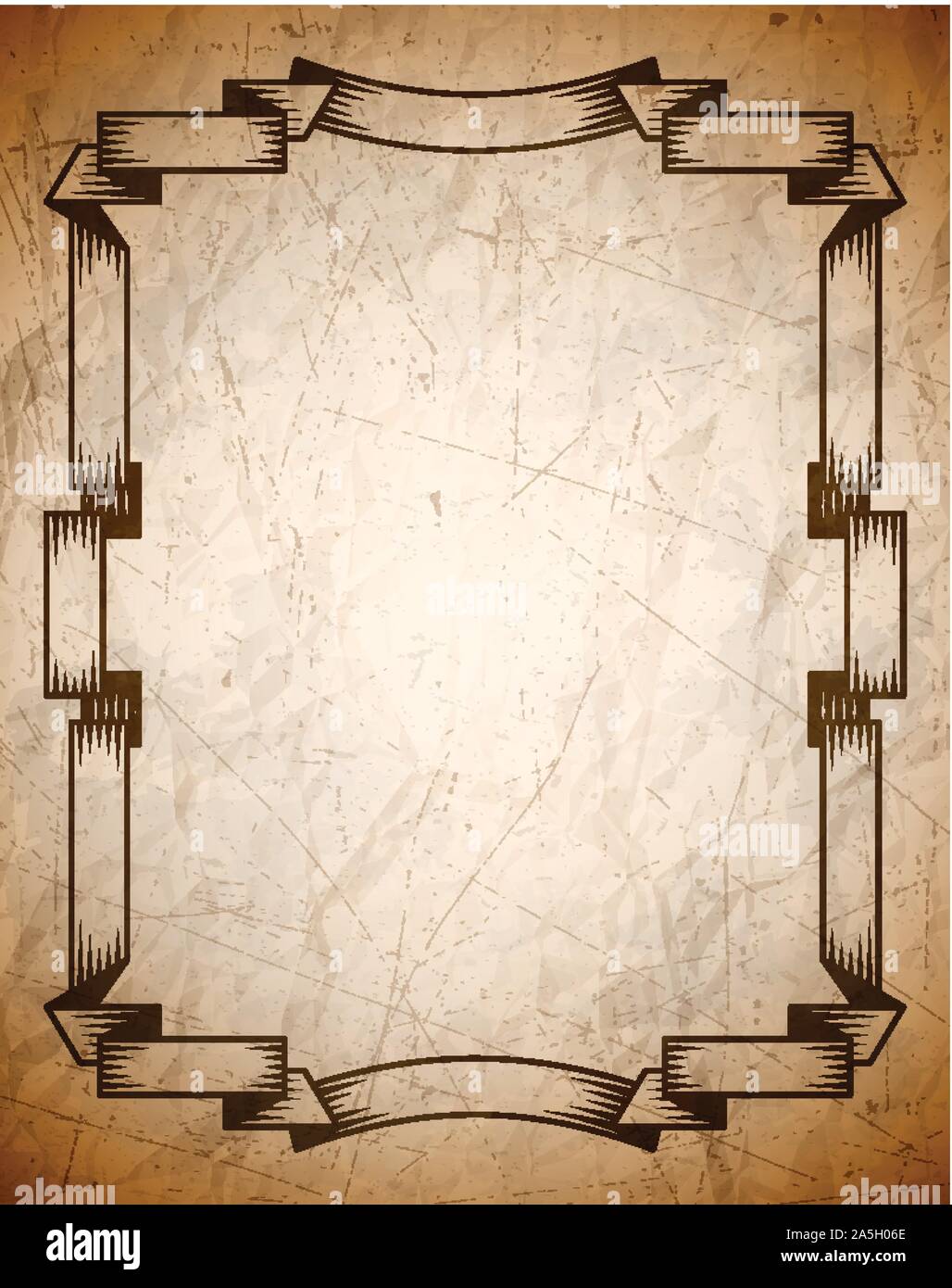 Aged poster with vintage frame Stock Vector Image & Art - Alamy