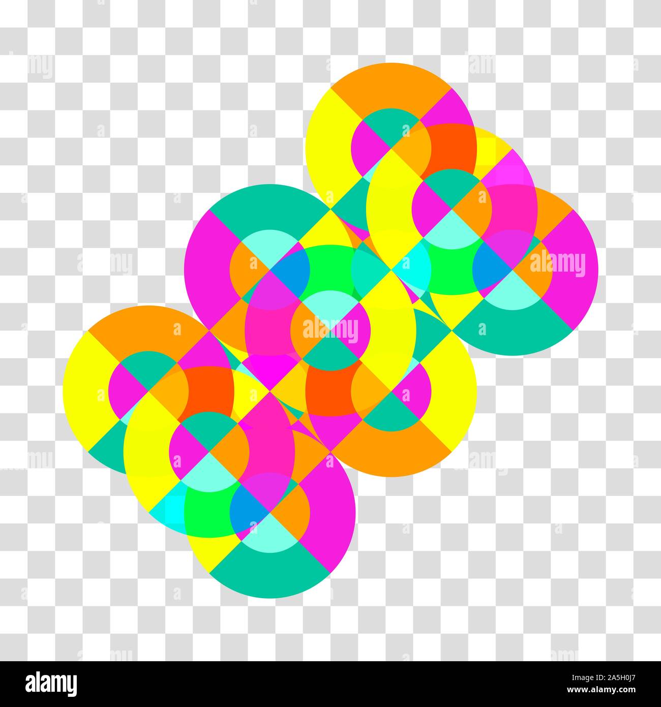 Circle retro element, minimal graphic design isolated on transparent ...