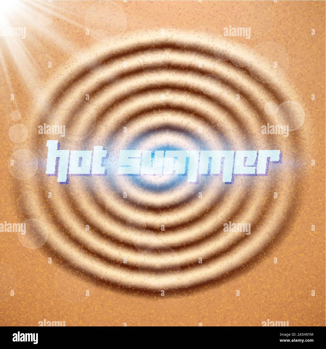 Ripple spiral drawing on the sand Stock Vector Image & Art - Alamy