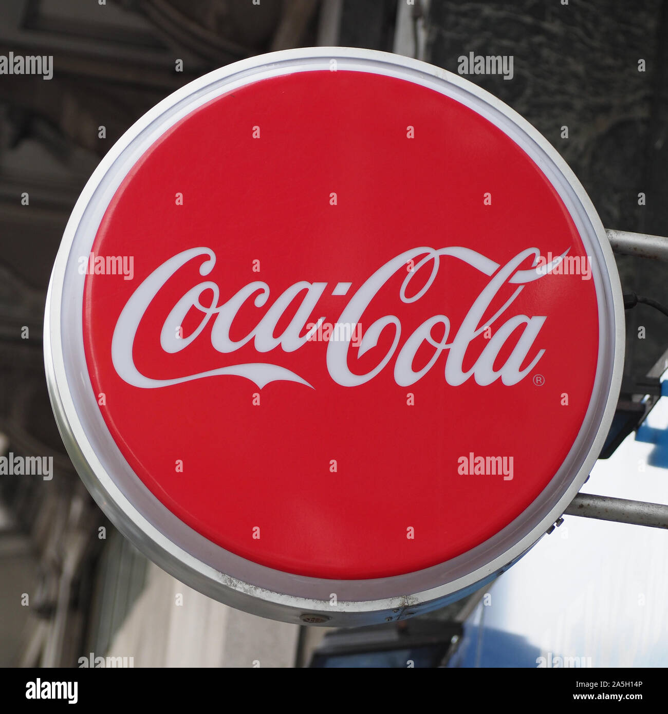 LONDON, UK - CIRCA SEPTEMBER 2019: Coca Cola sign Stock Photo - Alamy