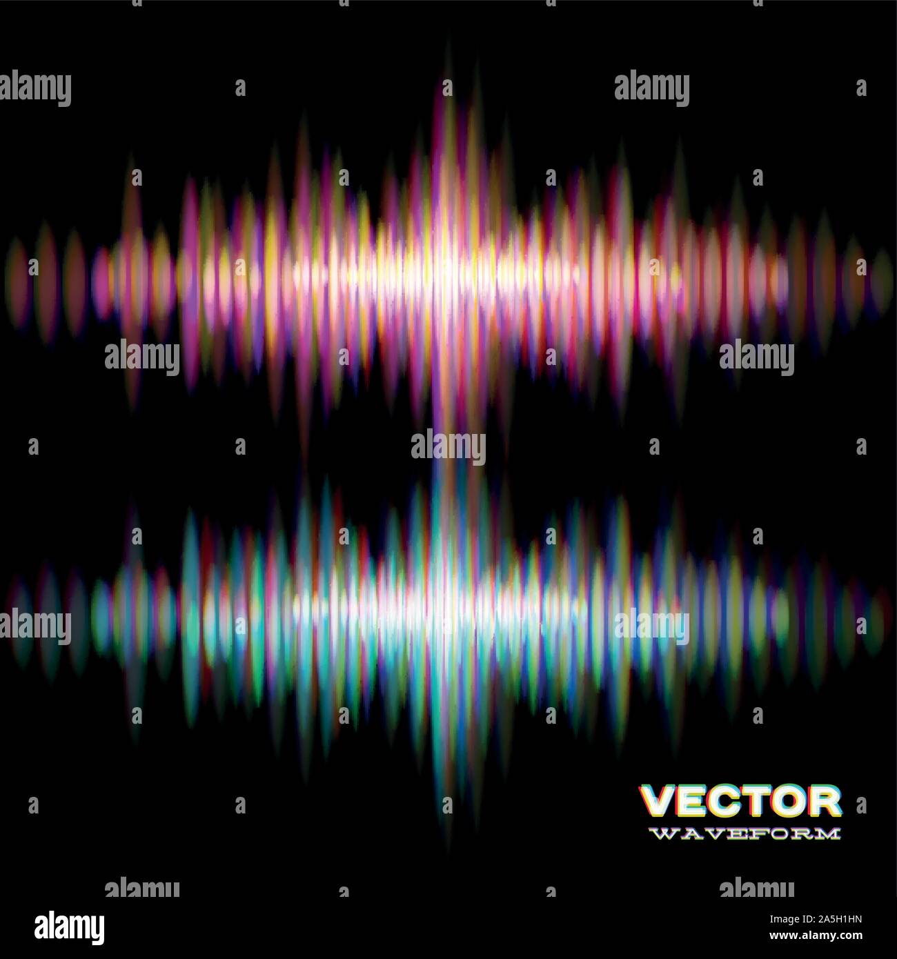 Shiny stereo sound waveform Stock Vector Image & Art - Alamy