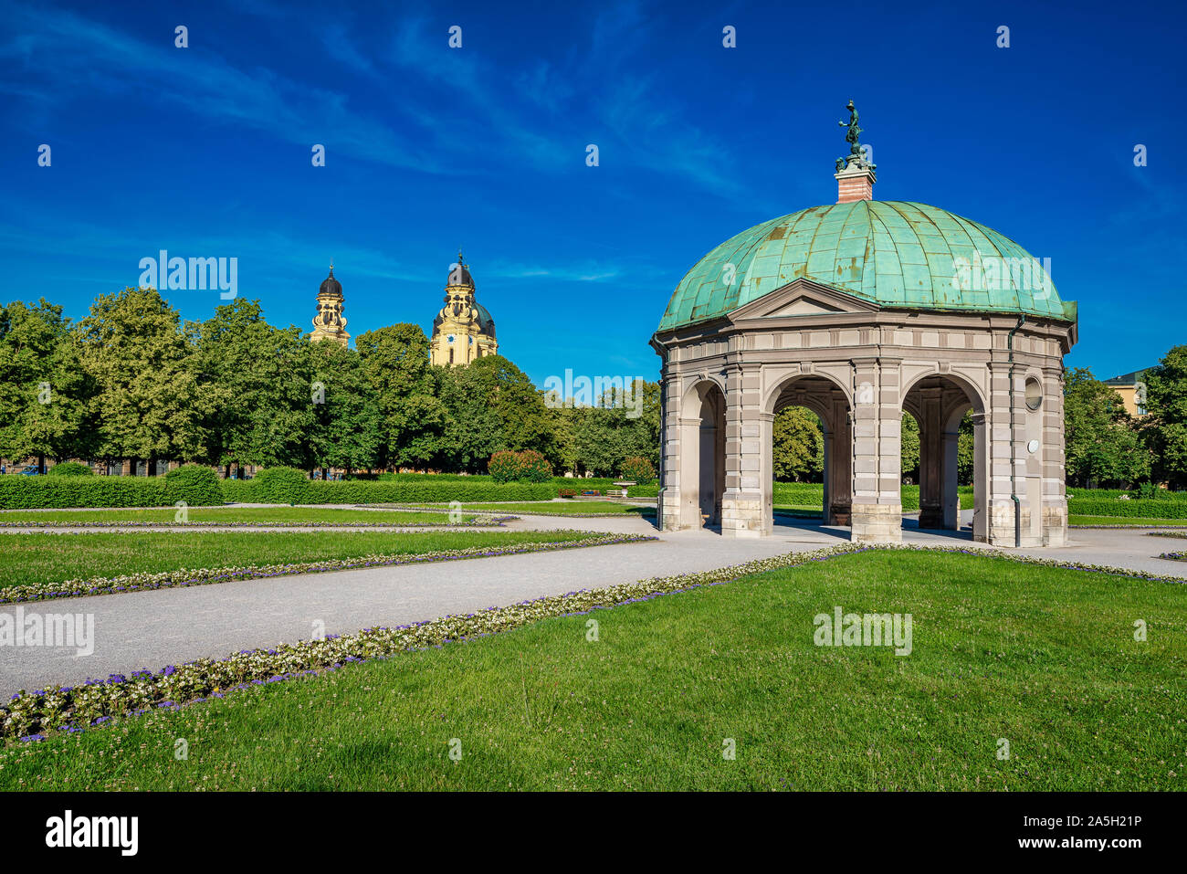 Hofgarten Park with Dianatempel in Munich, Germany Stock Photo - Alamy