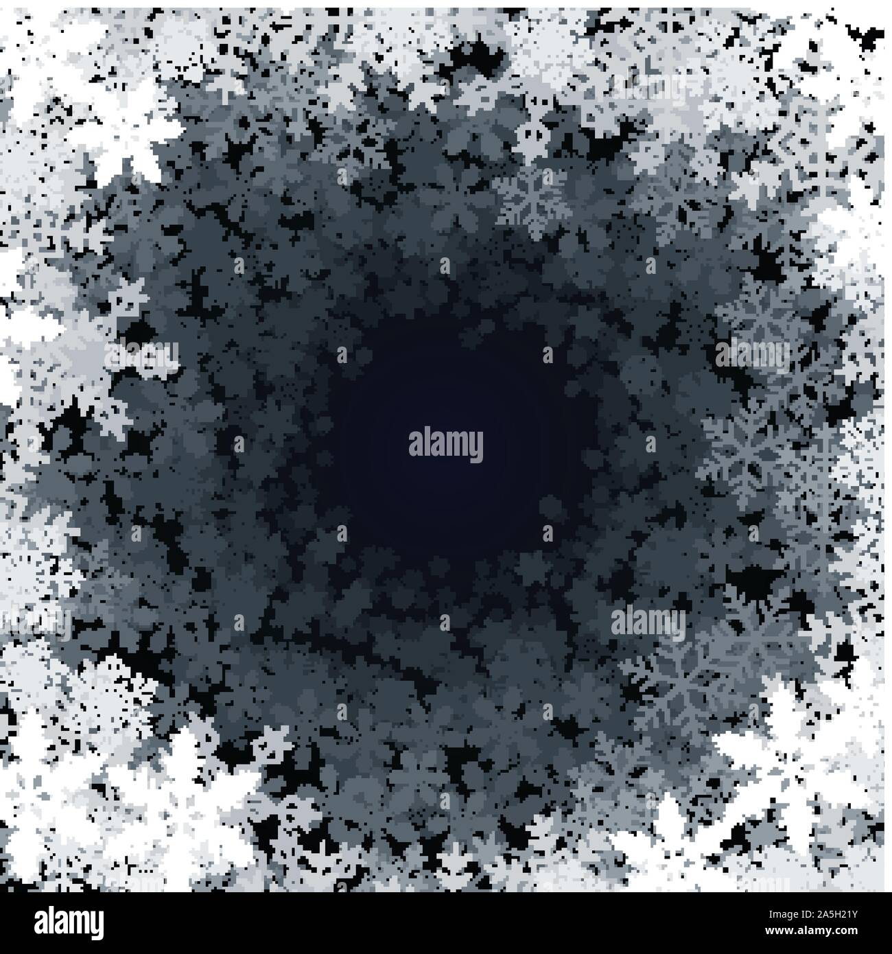 Round snowfall frame Stock Vector Image & Art - Alamy