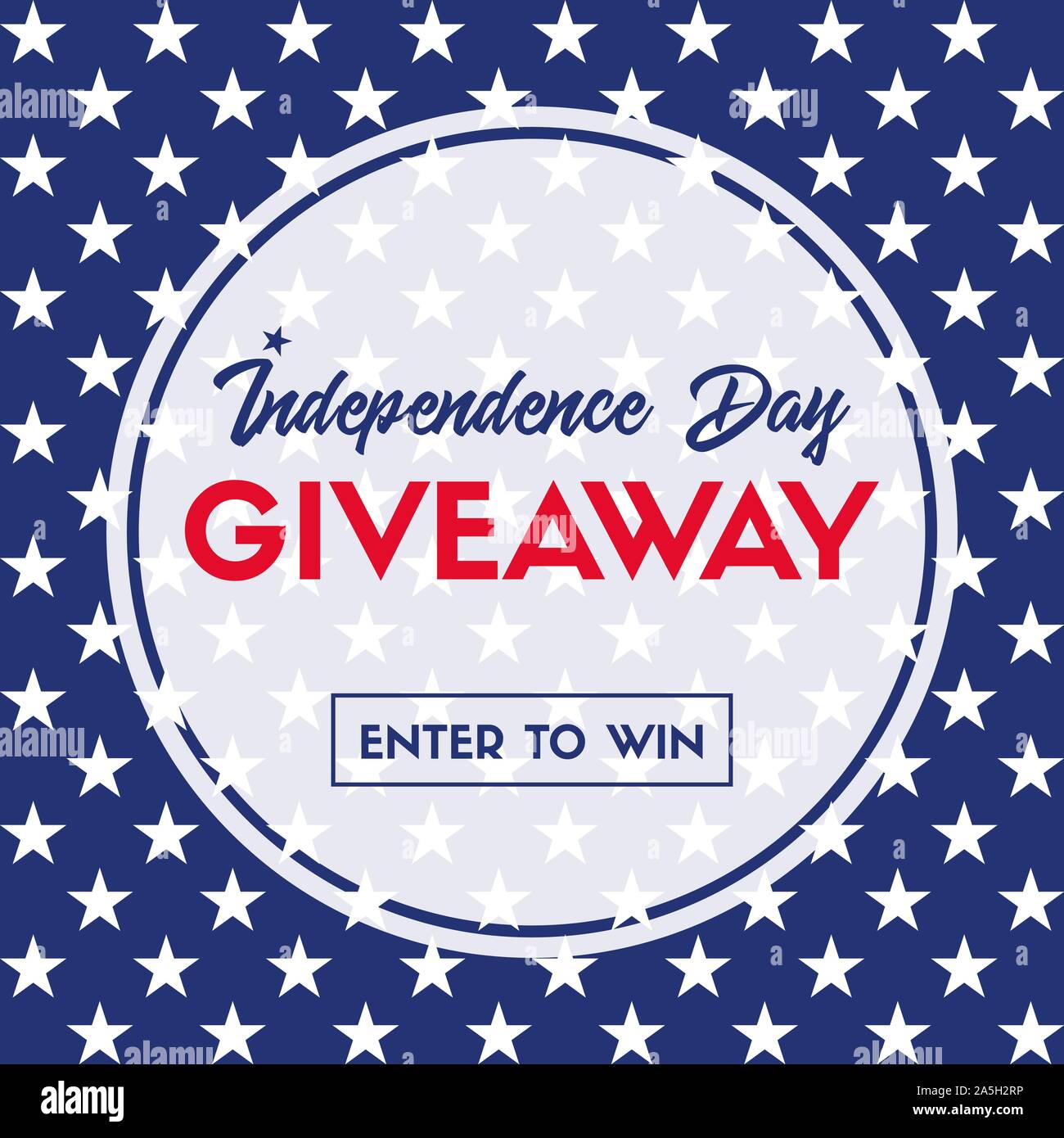 Independence day giveaway. Enter to win. Vector banner template Stock ...
