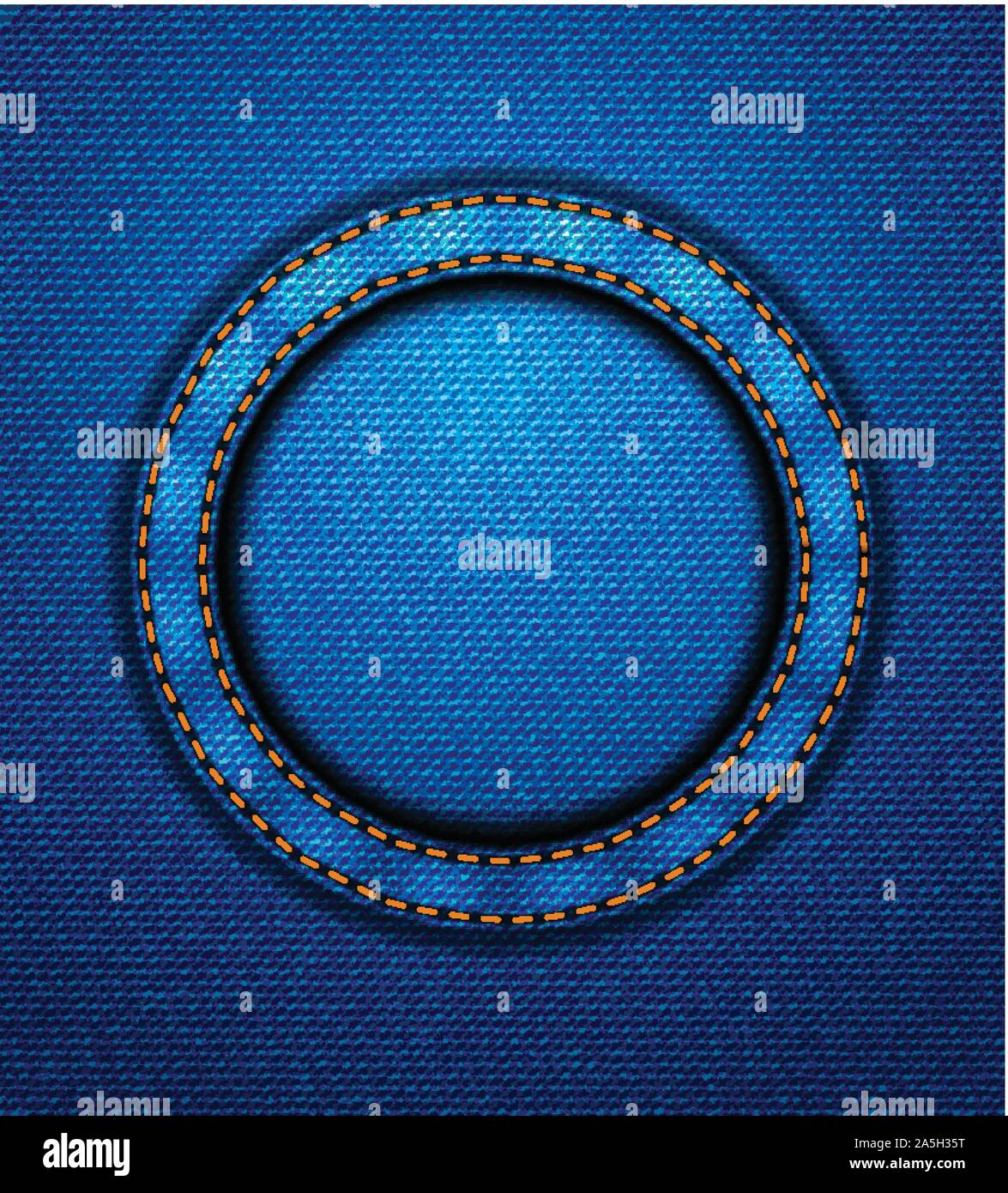 Jeans circular patch Stock Vector Image & Art - Alamy