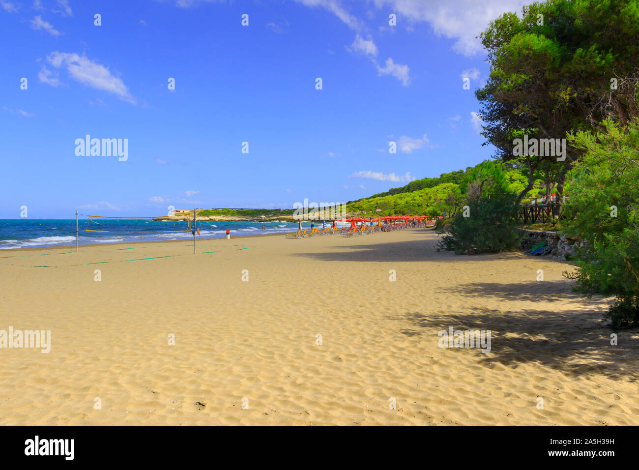 The most beautiful beaches of Apulia. Crovatico beach, dotted by the ...