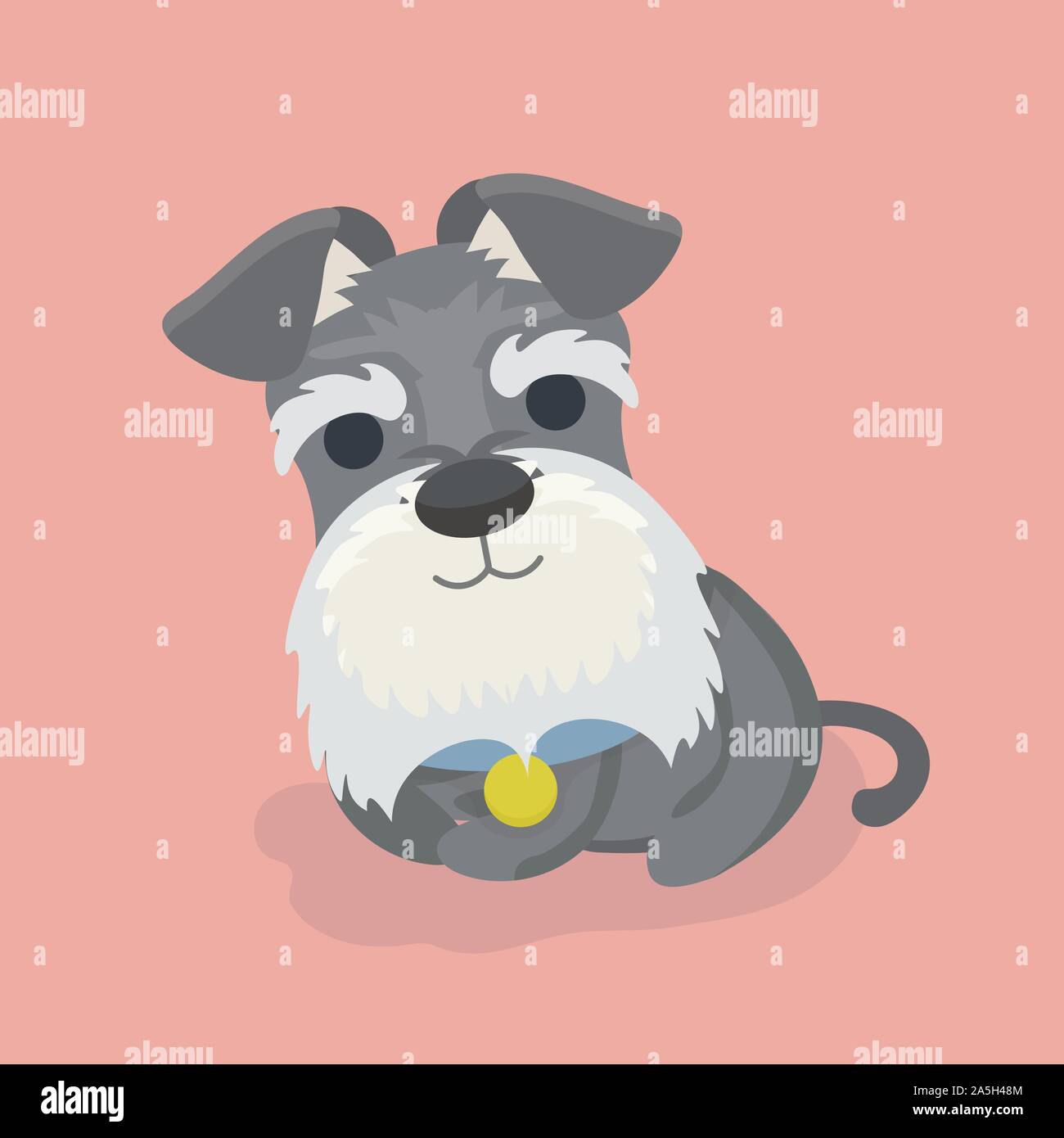 Schnauzer dog cartoon vector illustration Stock Vector Image & Art - Alamy