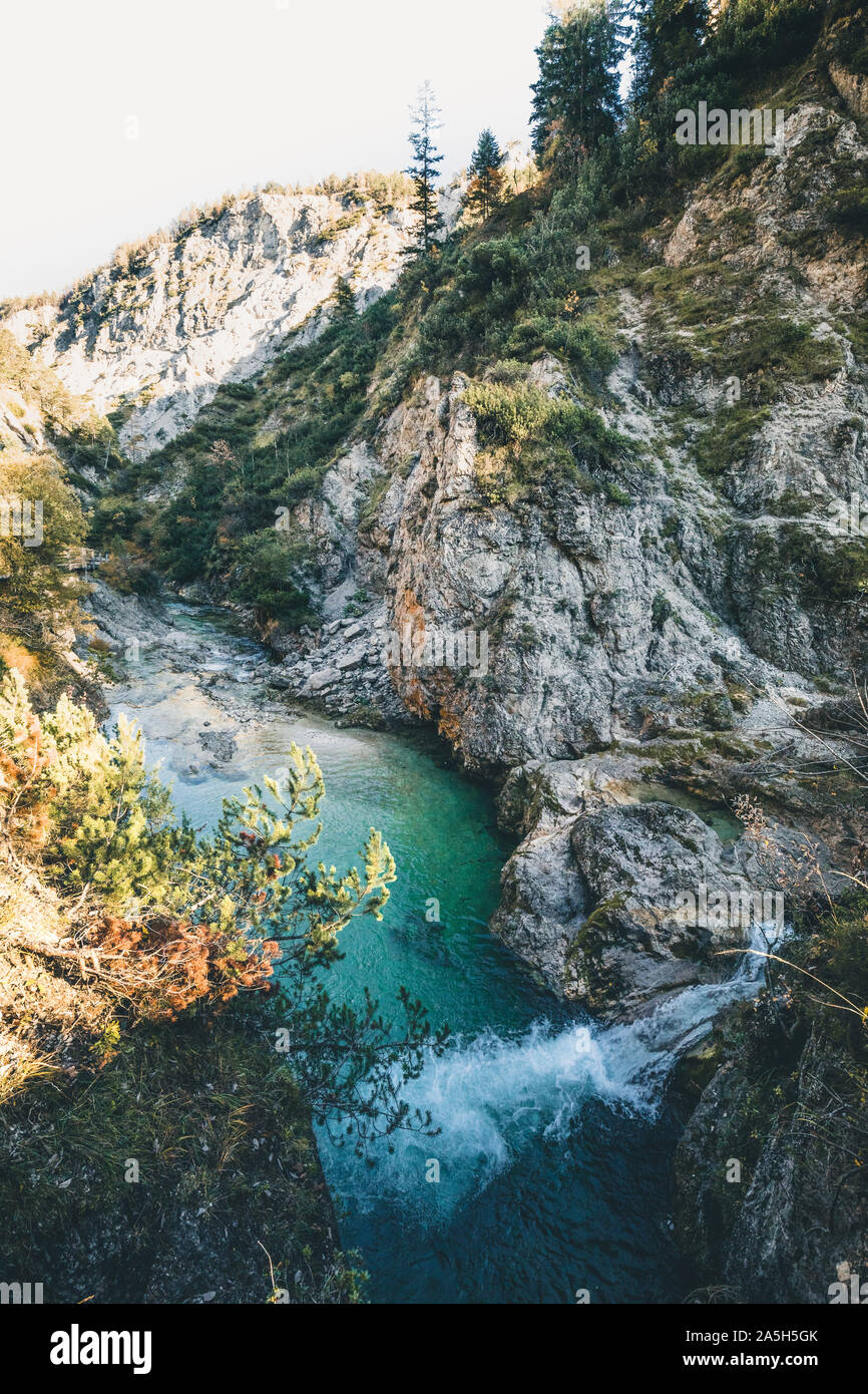 Autumn River in Valley Oetschergraben Austria, Lower Austria, Oetscher ...