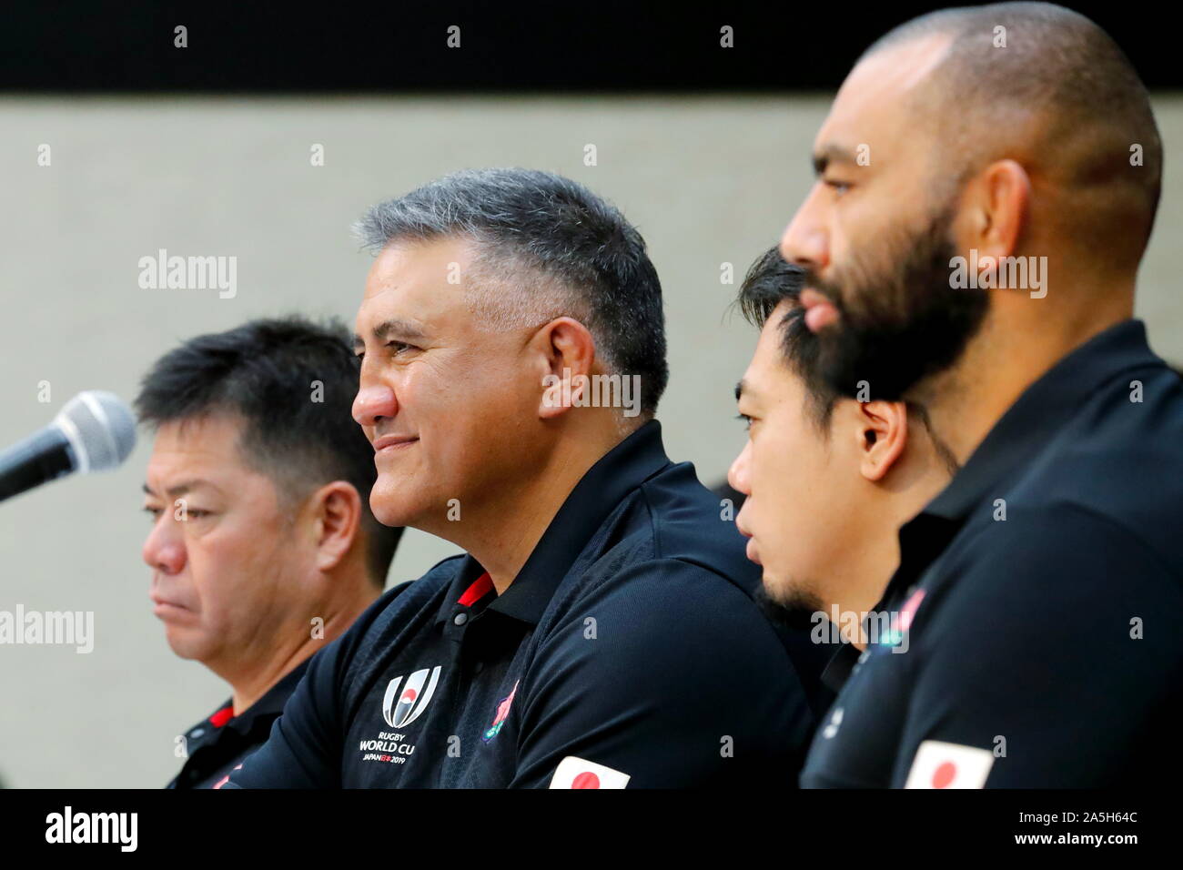 Tokyo, Japan. 21st Oct, 2019. Yuichiro Fujii, Jamie Joseph, Michael ...