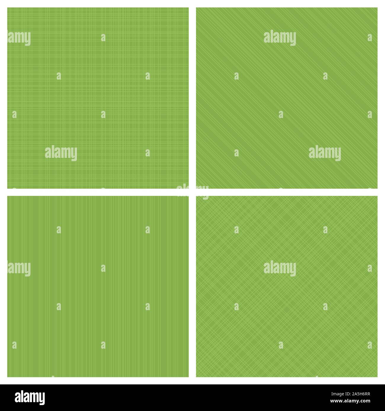 Set Of Seamless Monochrome Hatch Patterns Greenery Color Vector