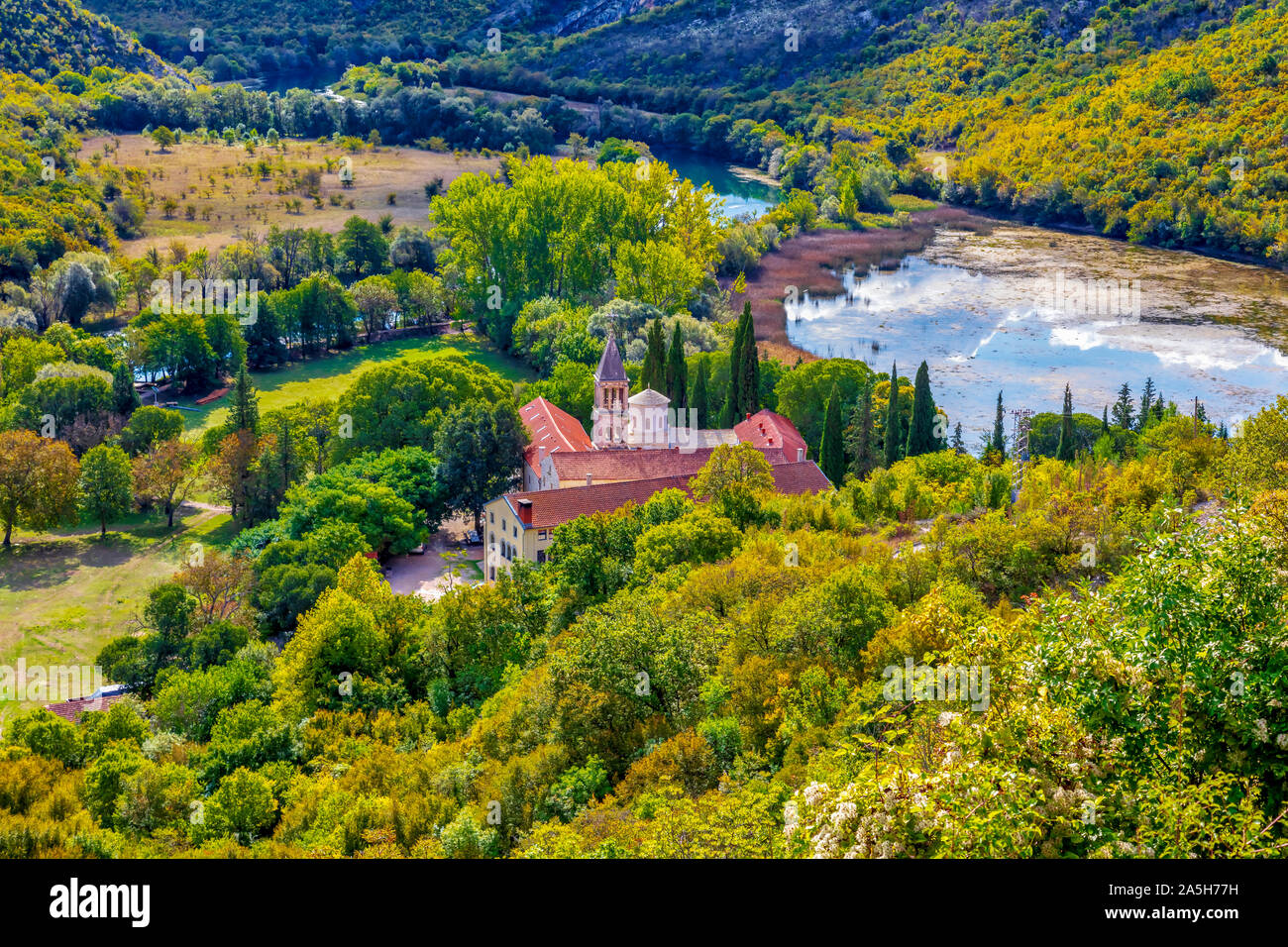 Krka monastery. 14th century Serbian Orthodox Church monastery ...