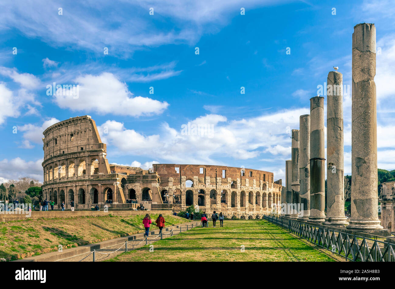 Colosseum street view hi-res stock photography and images - Alamy