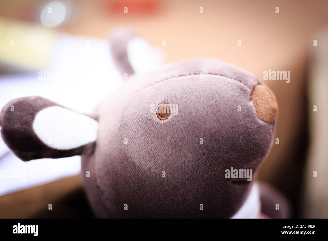 cute soft grey color mouse toy display Stock Photo - Alamy