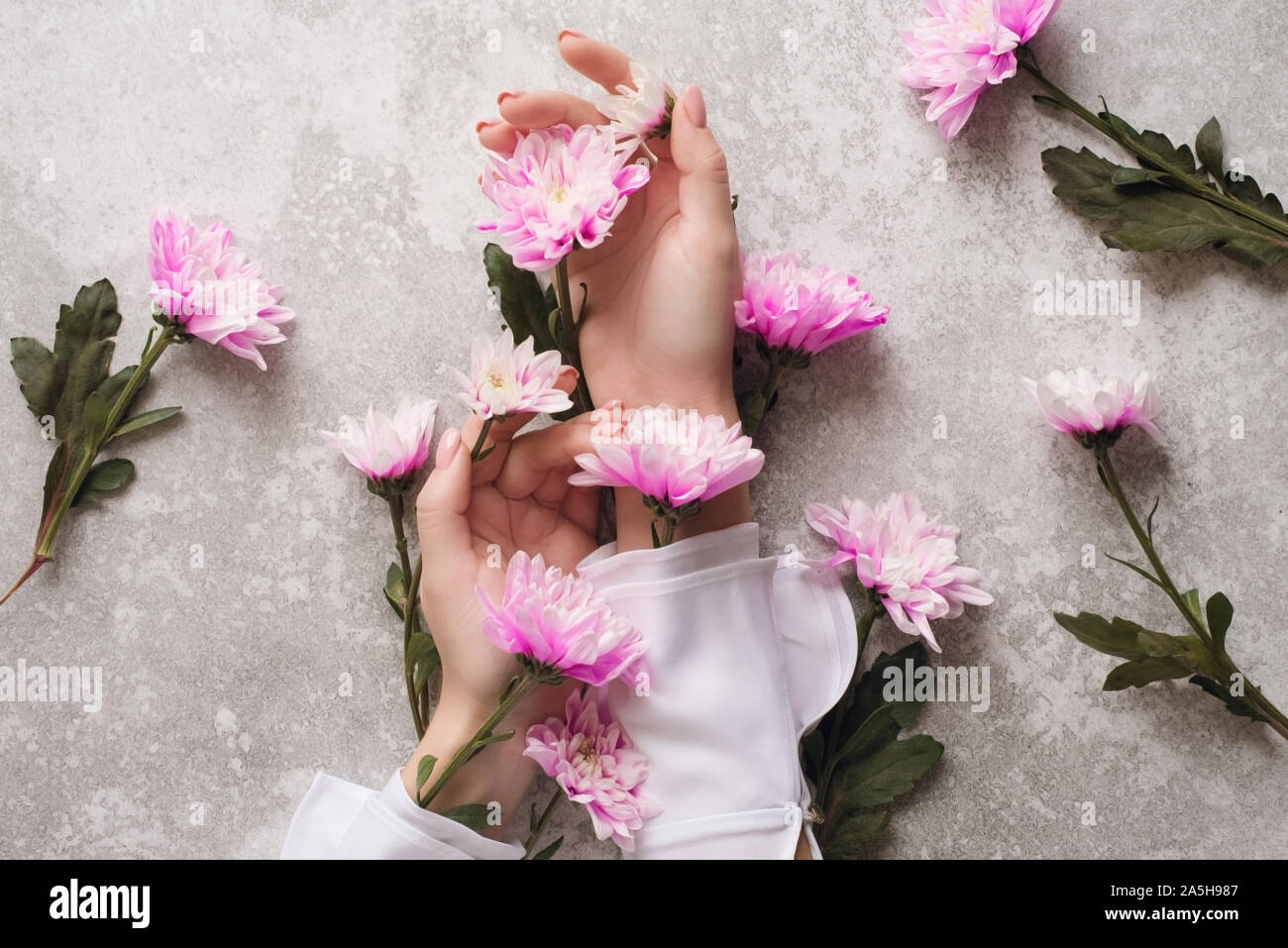 Cosmetic with flower hi-res stock photography and images - Alamy