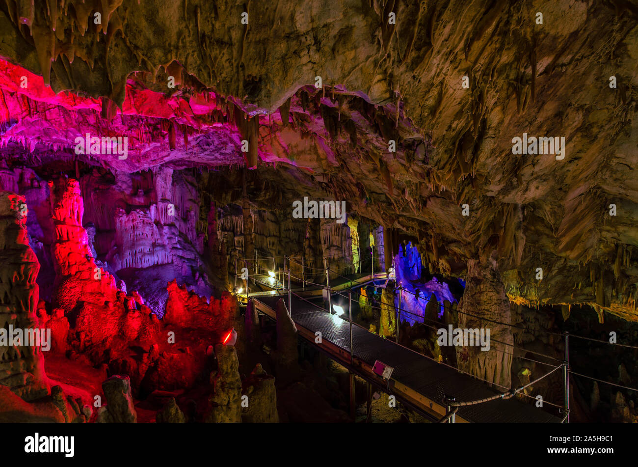 The stalactite cave Sfendoni is located in the high mountains between ...