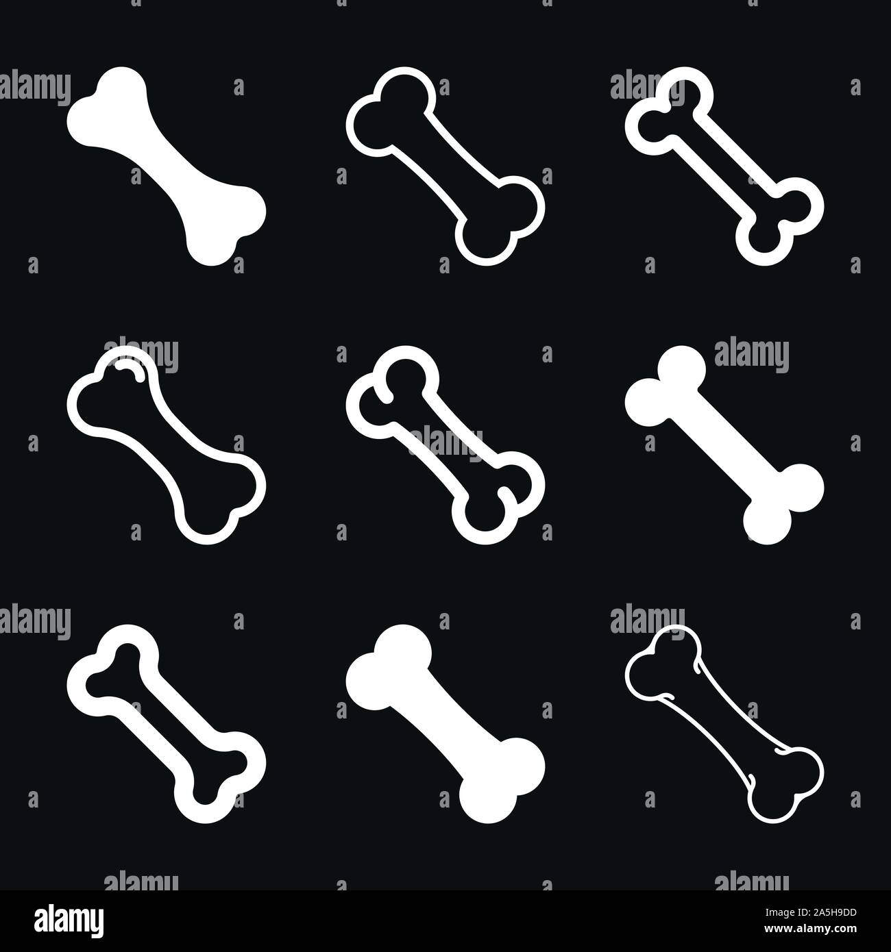 Bone flat icon. Single high quality symbol Stock Vector Image & Art - Alamy