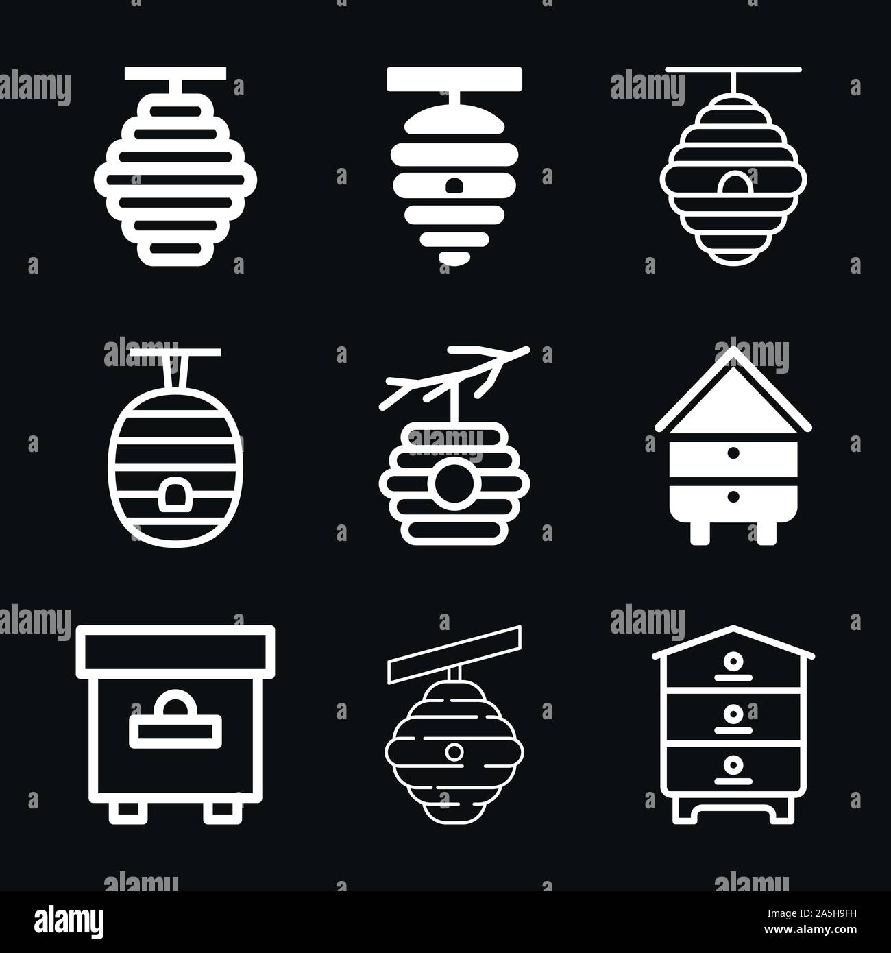 Beehive vector icon. beehive sign on background Stock Vector Image ...