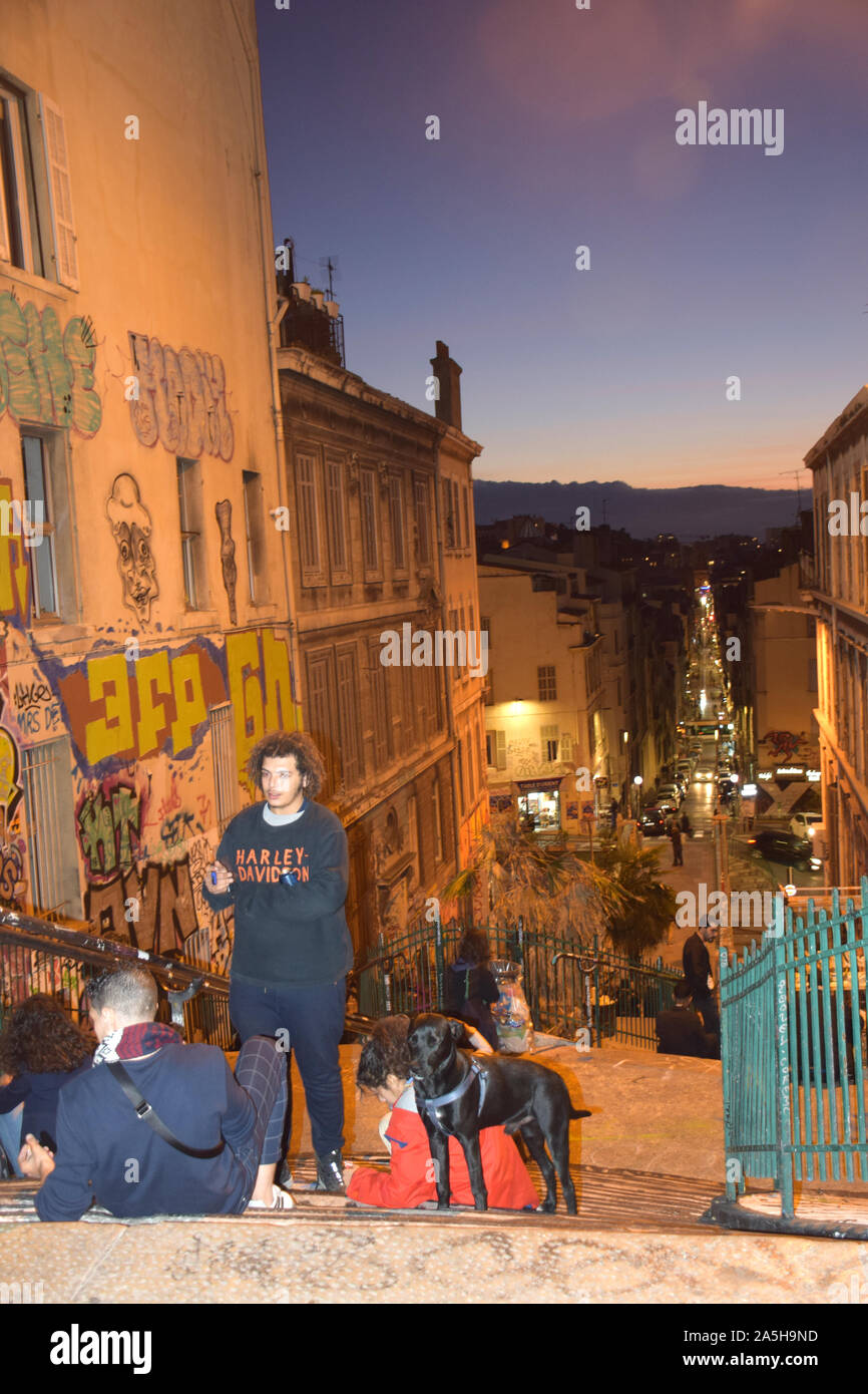 Escaliers du Cours Julien, Marseille, France October 2019 Stock Photo - Alamy