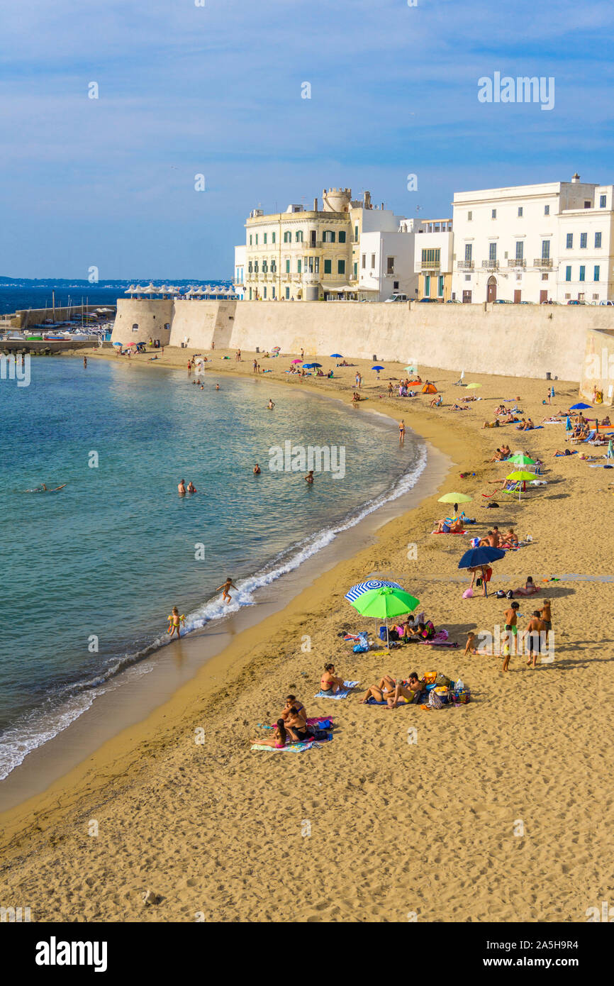 Italy, Apulia, Gallipoli, the beach Stock Photo - Alamy
