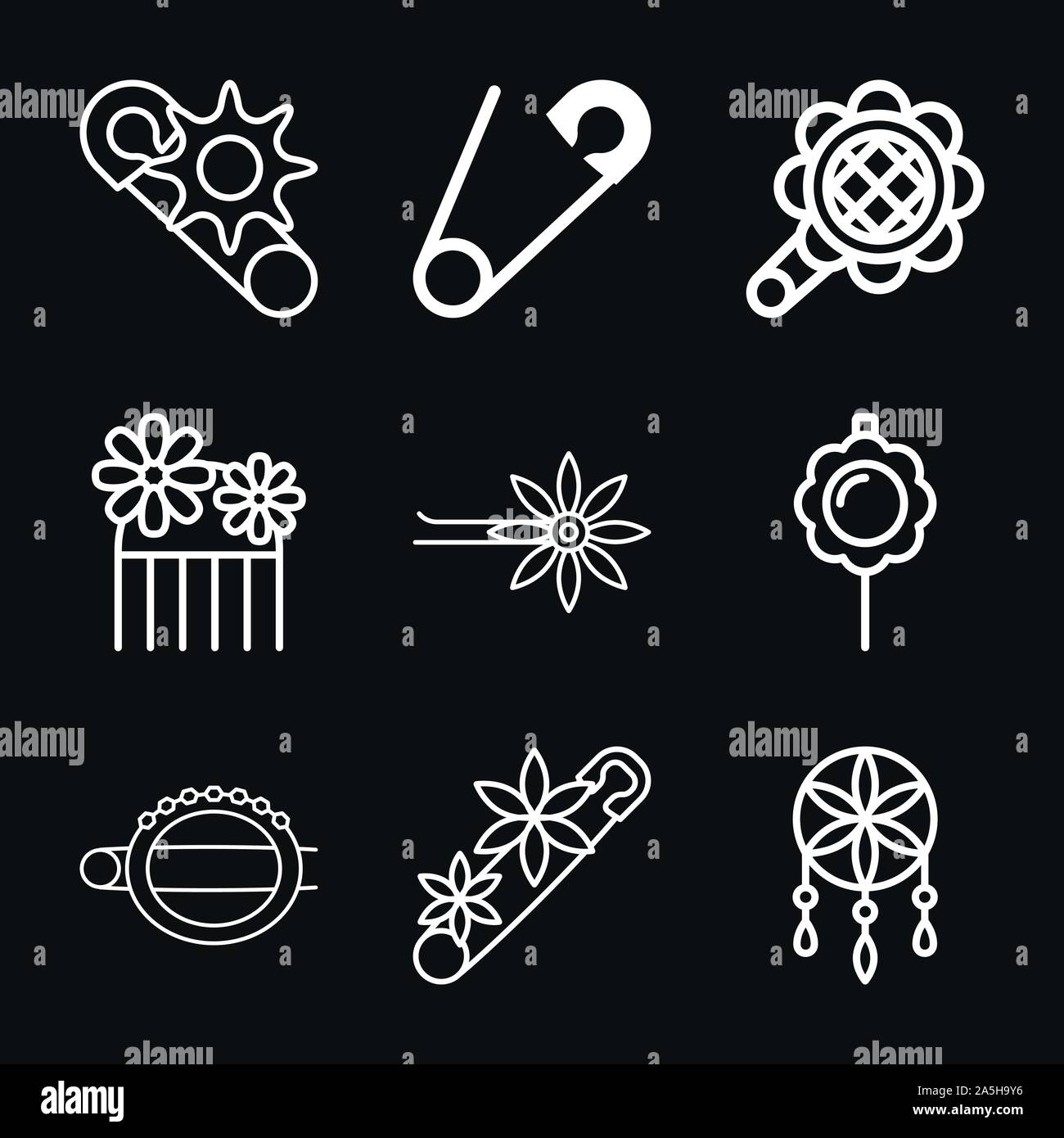 Brooch icon. Flat design isolated vector illustrations Stock Vector ...