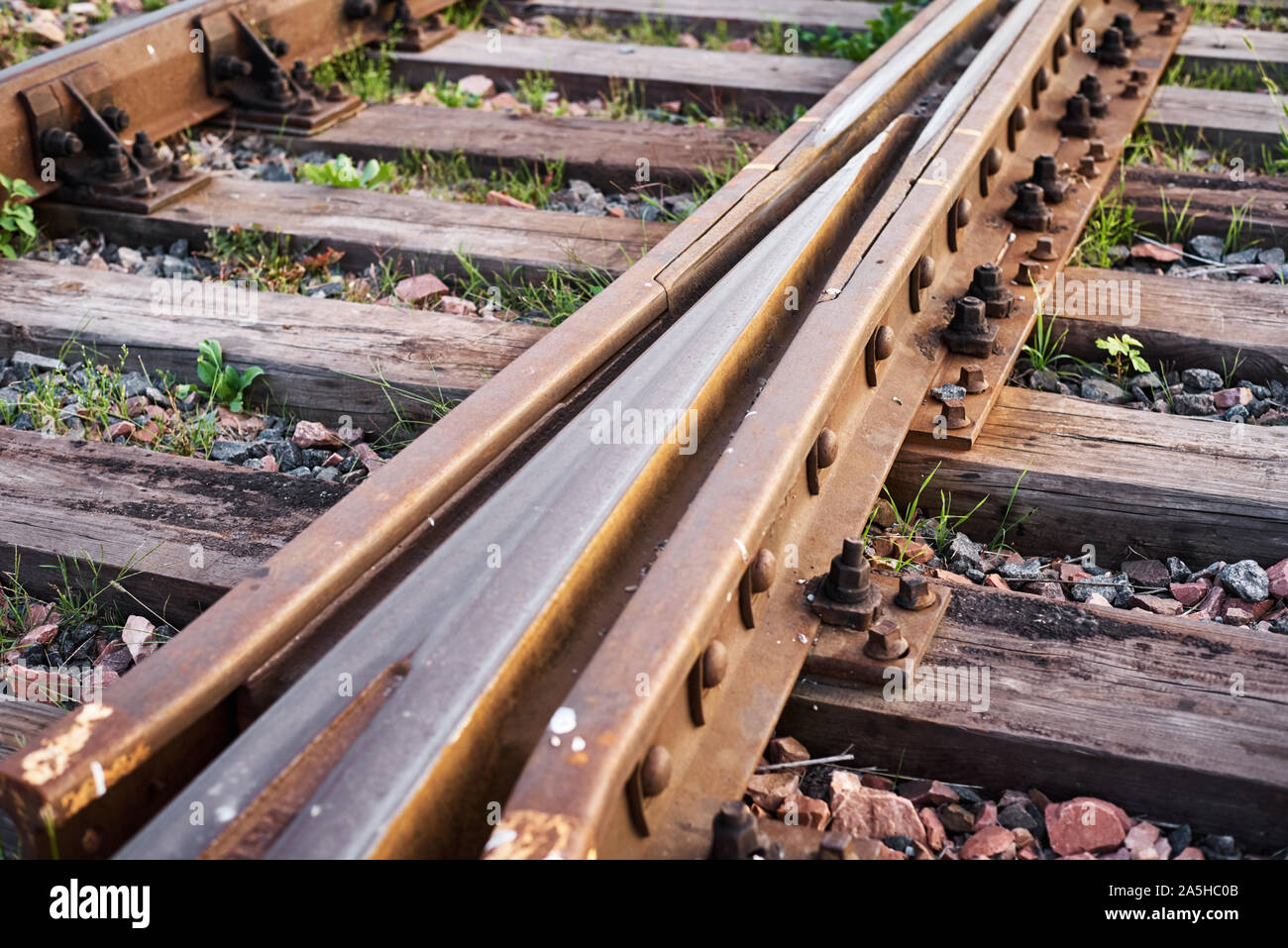 Close up railway track hi-res stock photography and images - Alamy