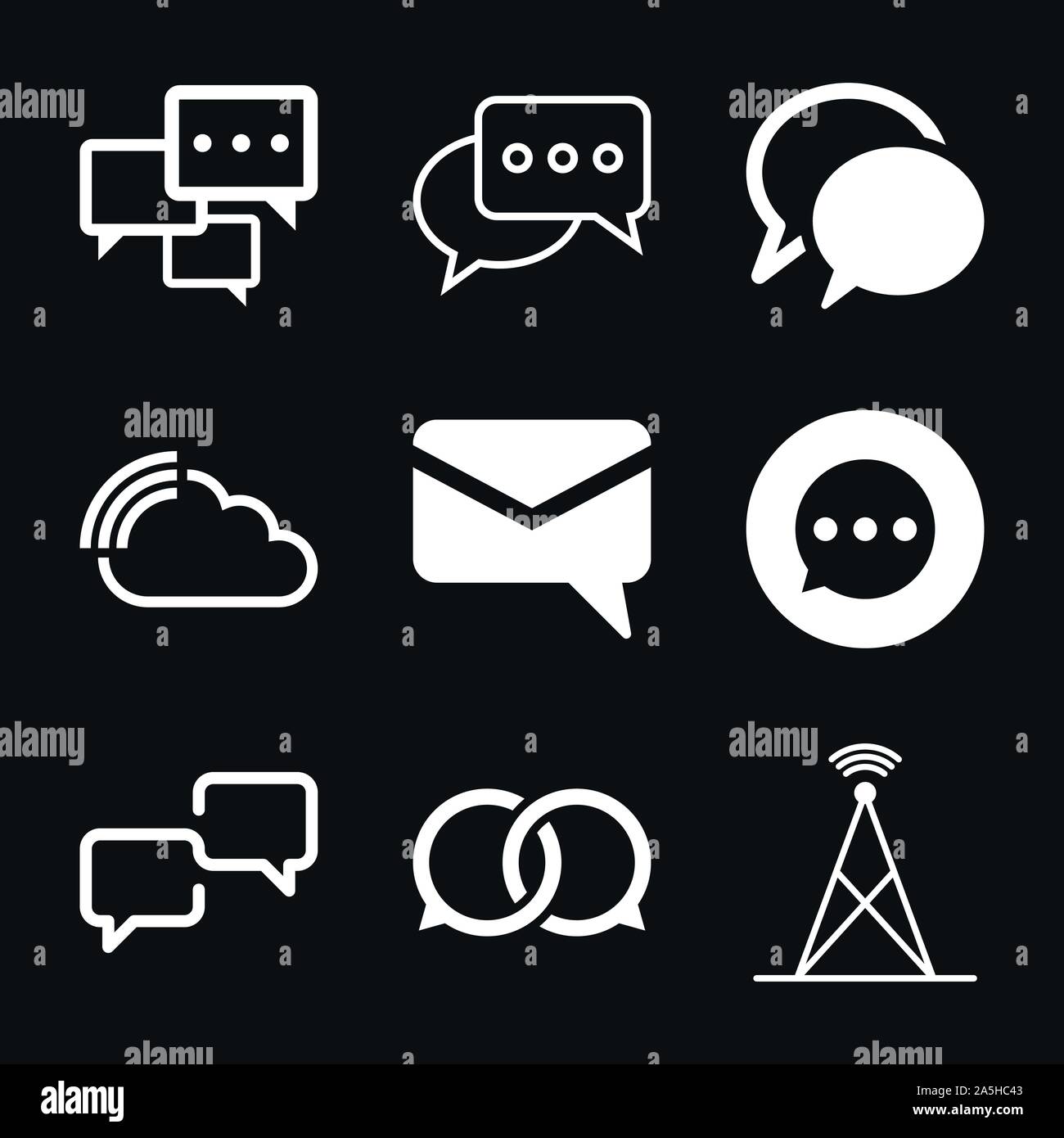 Communication vector icons Stock Vector Image & Art - Alamy