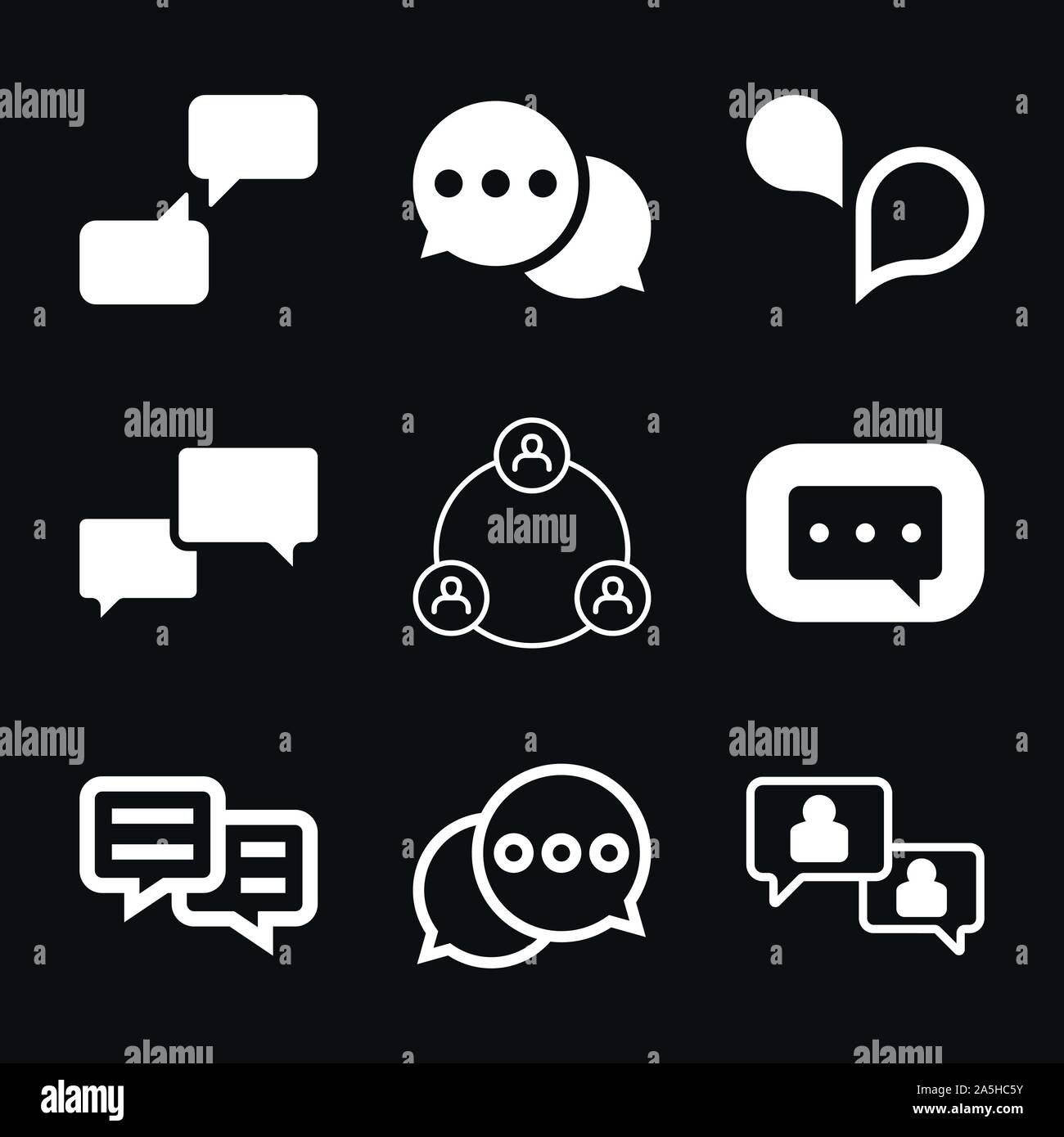 Communication vector icons Stock Vector Image & Art - Alamy