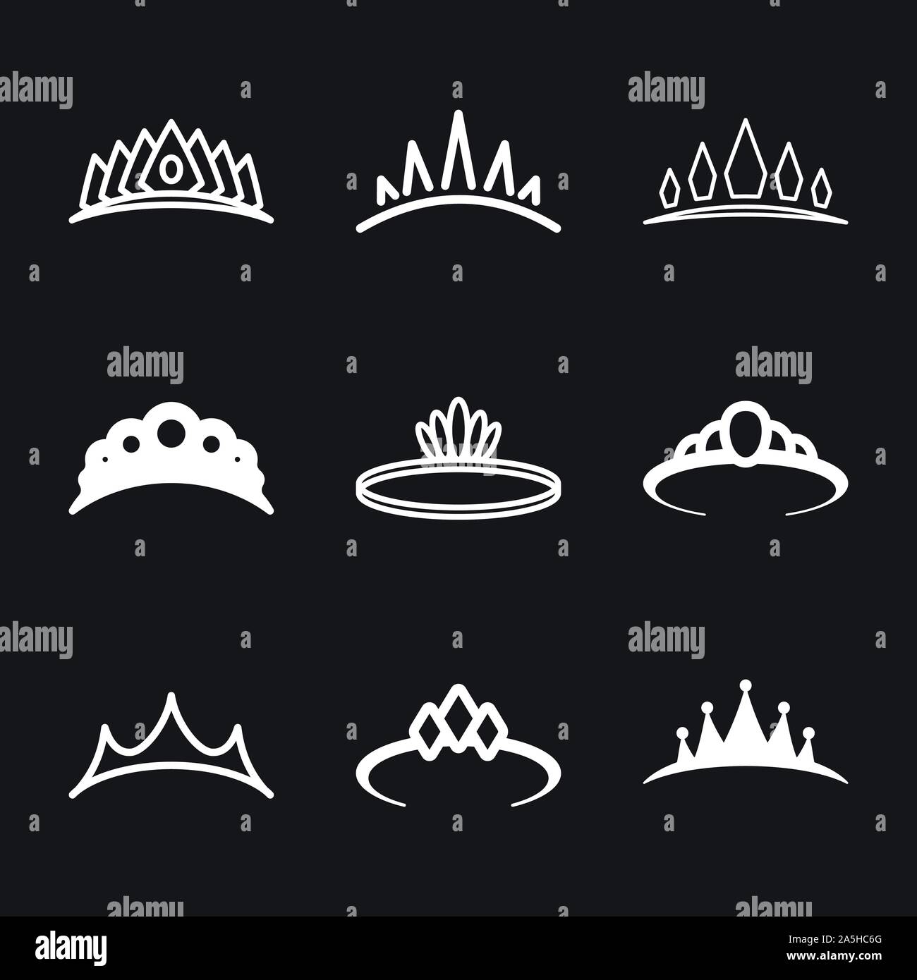 Vector Diadem icon in flat style. Royalty crown illustration pictogram ...