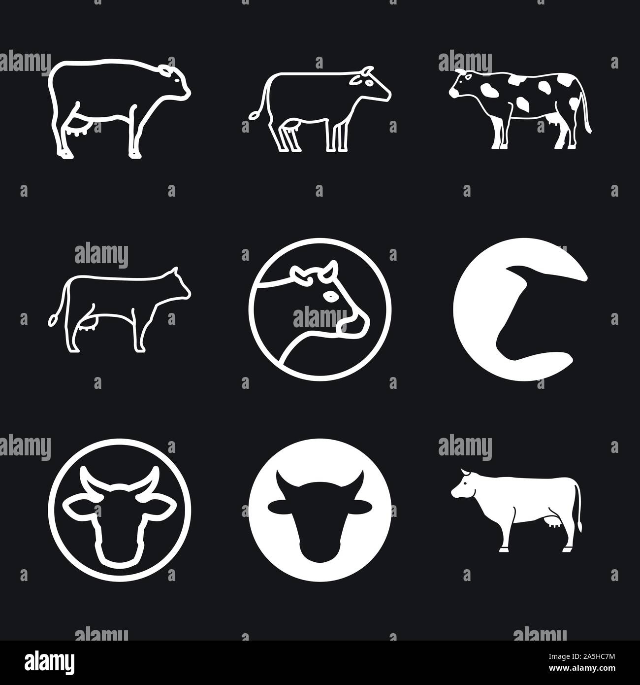 Cow icon. High quality symbol of animal for web design Stock Vector ...