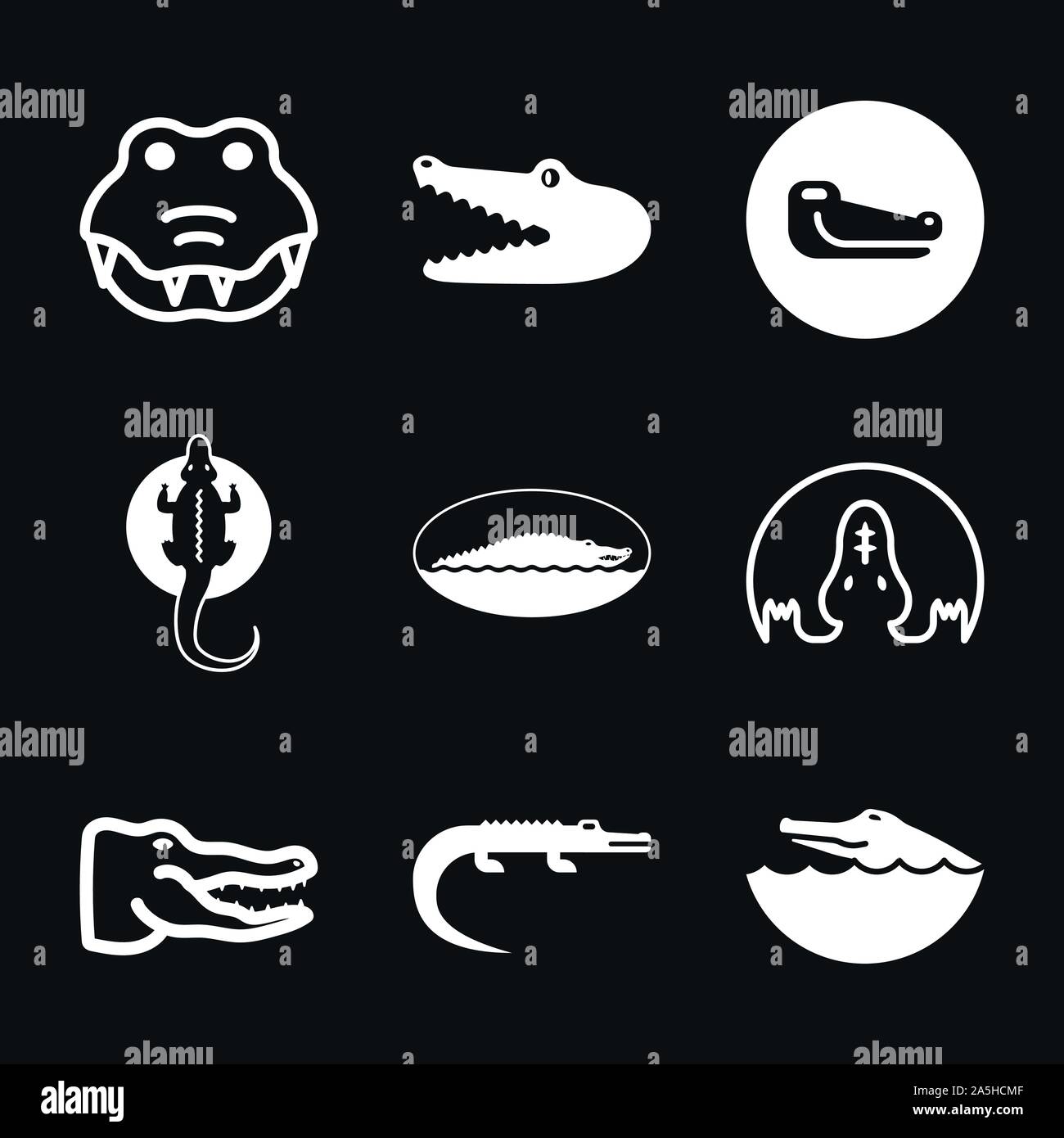 Crocodile icon. zoo animal flat design. vector symbol Stock Vector ...