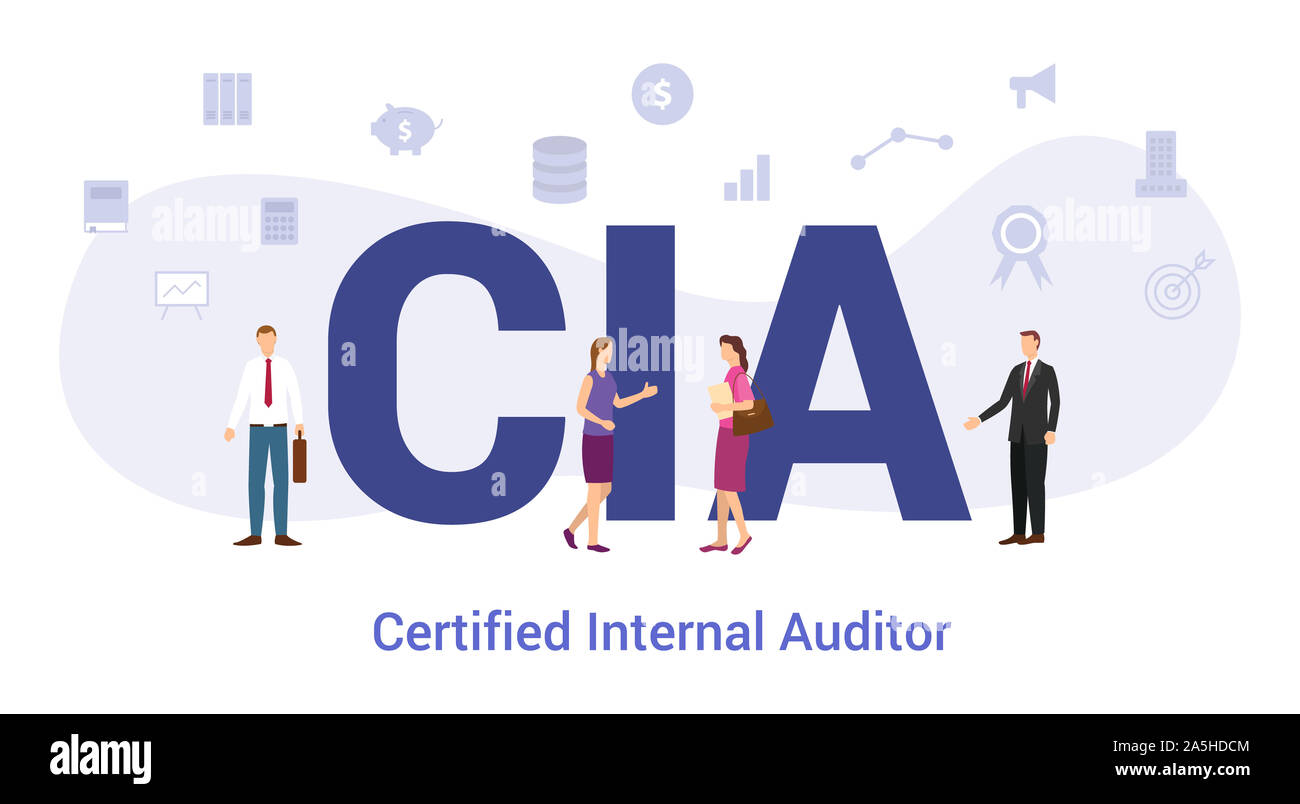cia certified internal author concept with big word or text and team ...