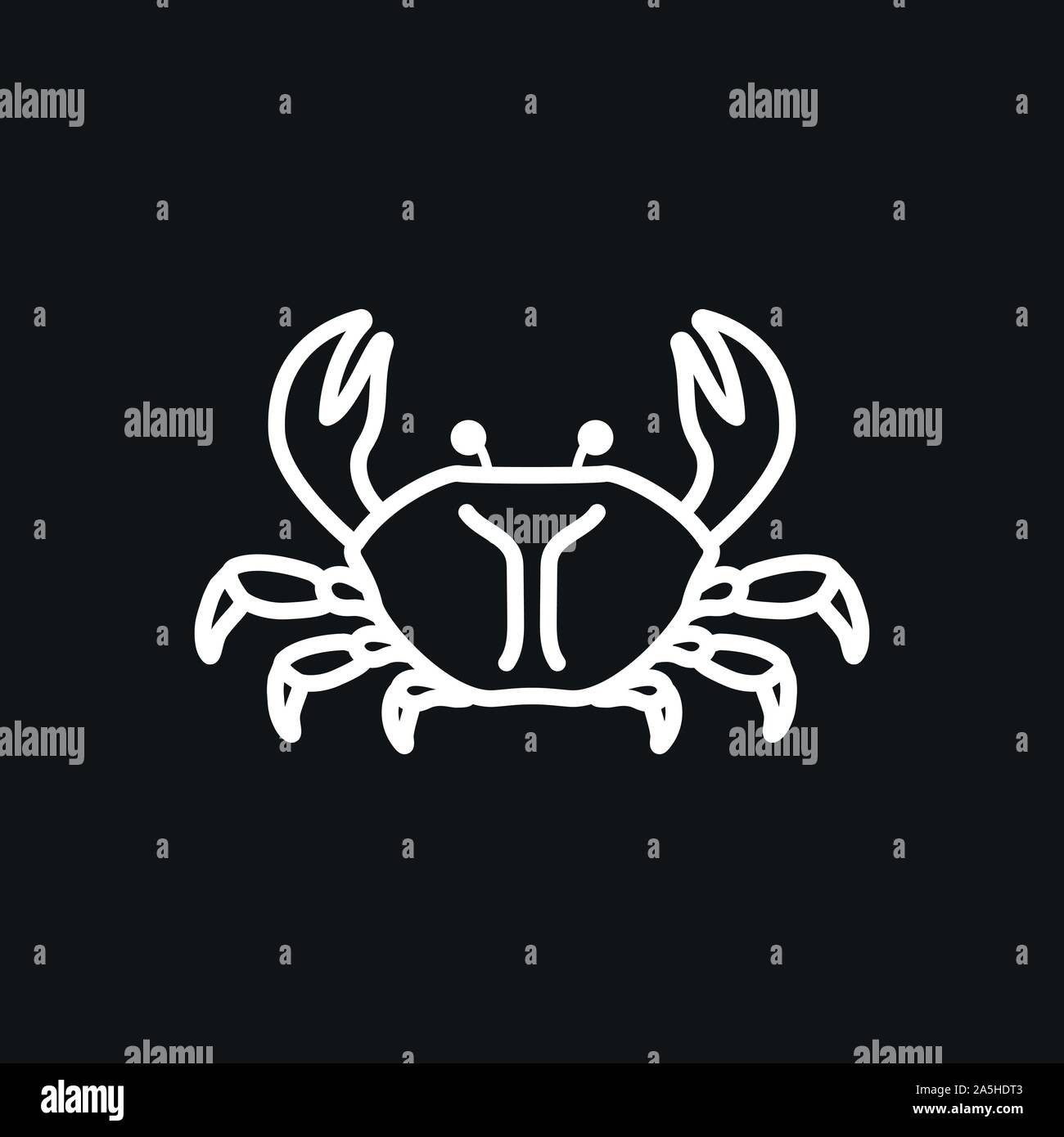 Crab vector icon. crab sign on background Stock Vector Image & Art - Alamy