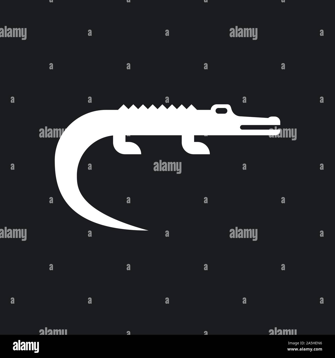 Crocodile icon. zoo animal flat design. vector symbol Stock Vector ...