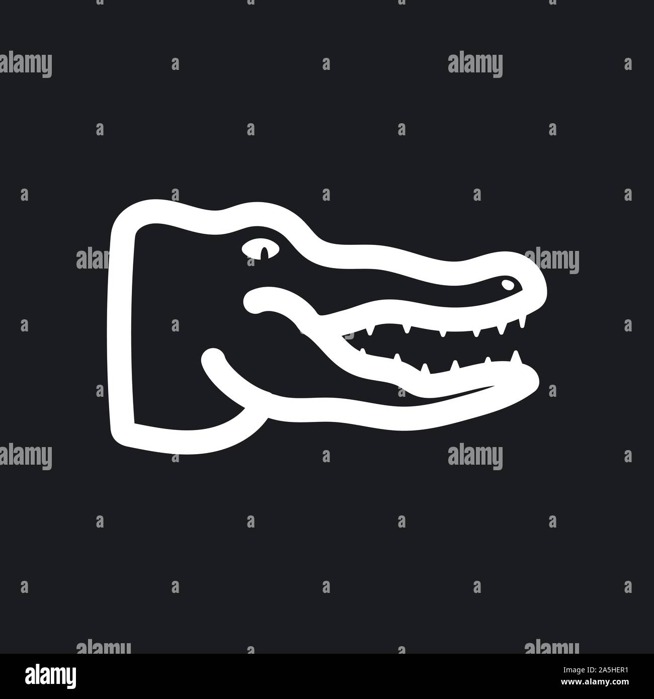 Crocodile icon. zoo animal flat design. vector symbol Stock Vector ...