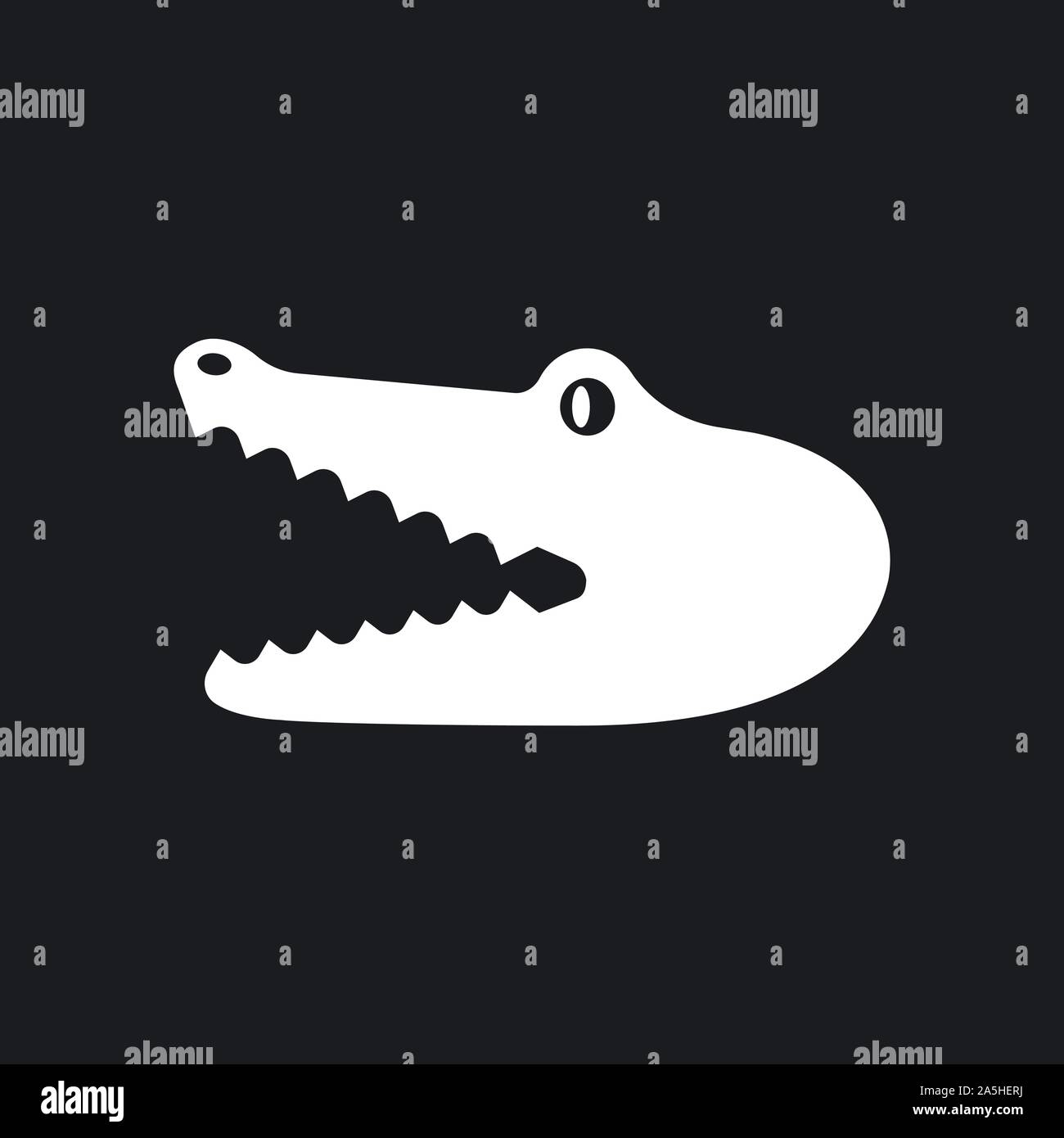 Crocodile icon. zoo animal flat design. vector symbol Stock Vector ...