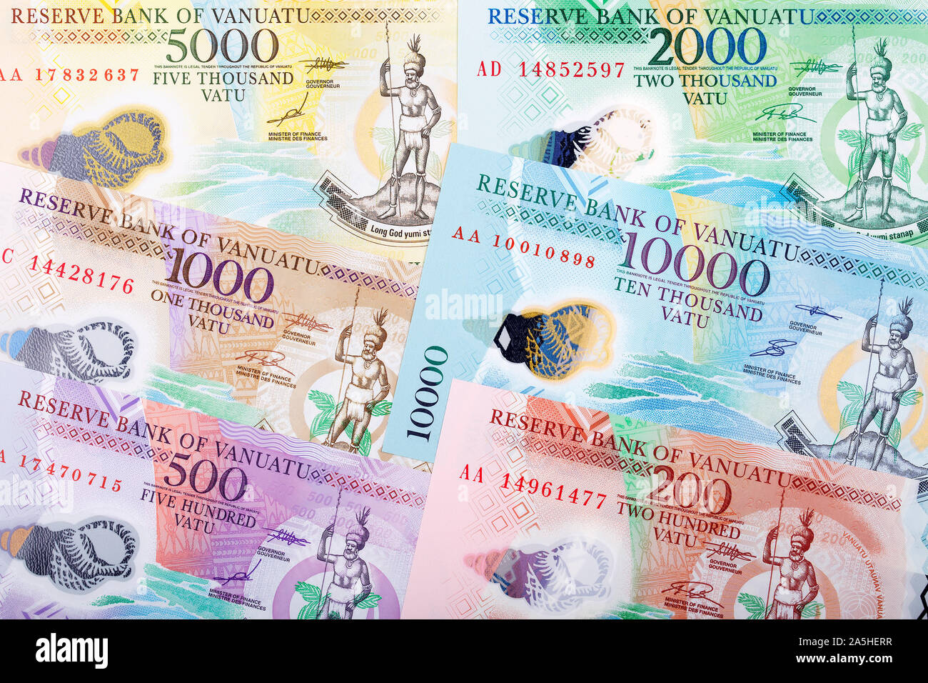 Vanuatu vatu a business background Stock Photo - Alamy