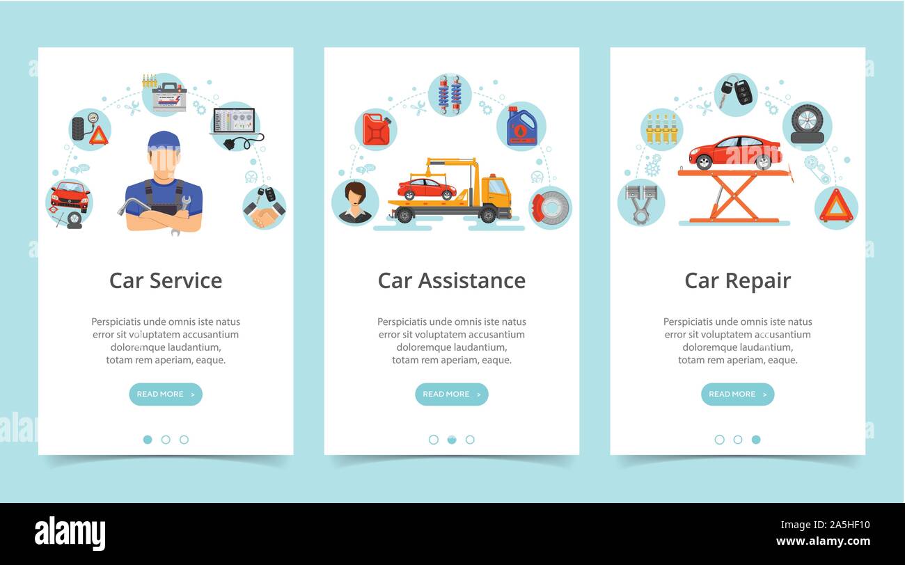 Car Service Vertical Banners Stock Vector Image & Art - Alamy