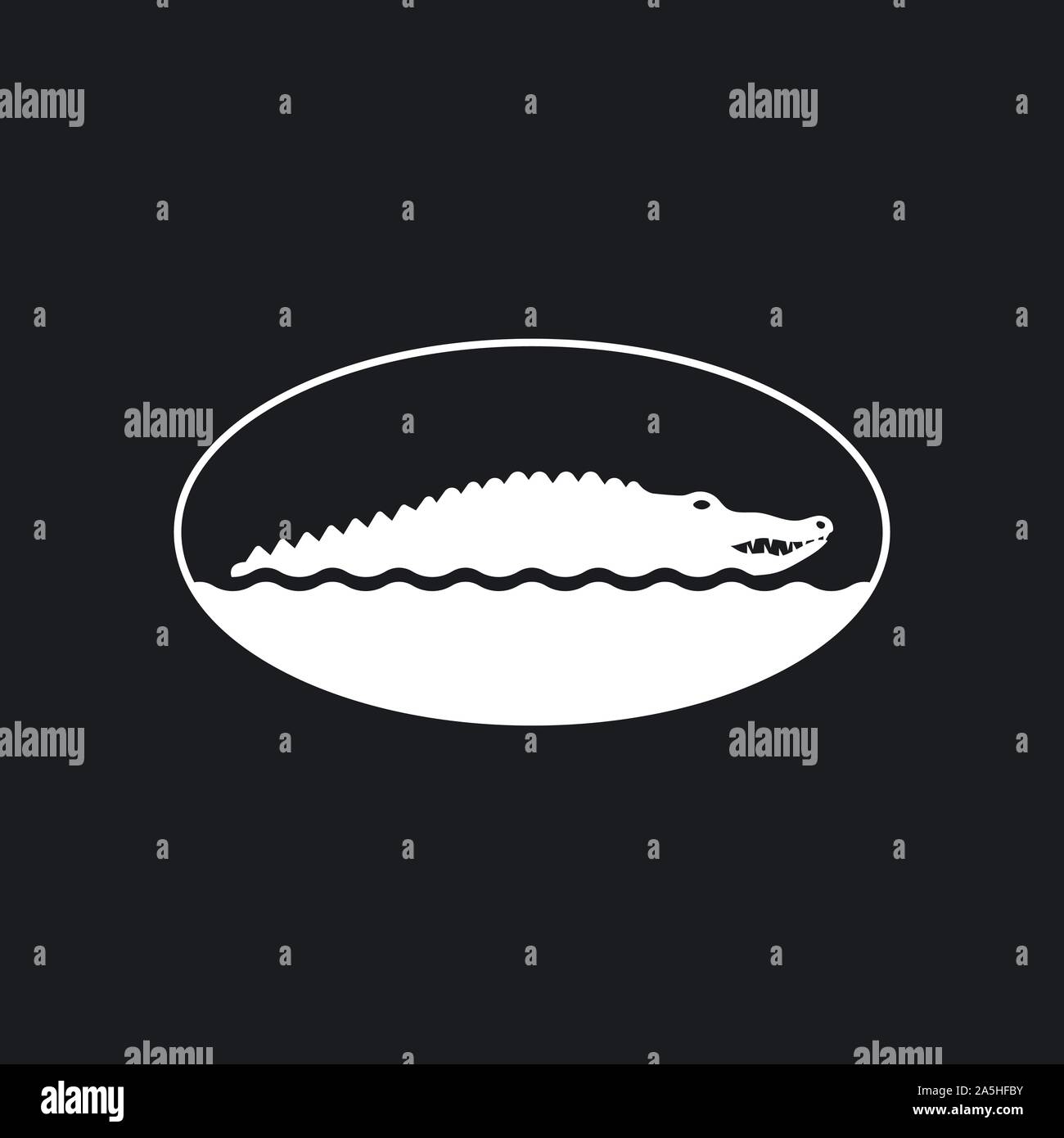 Crocodile icon. zoo animal flat design. vector symbol Stock Vector ...